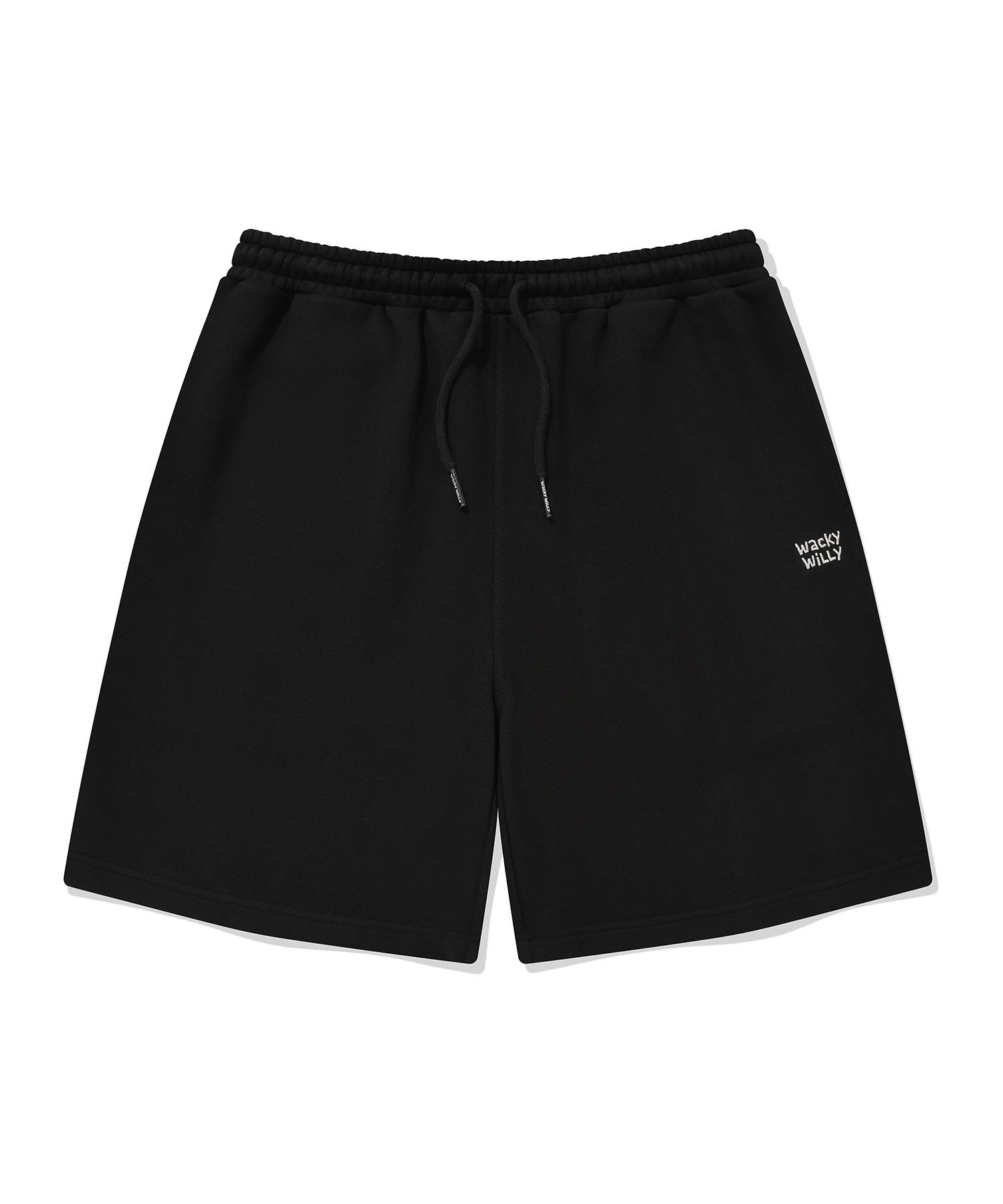 MUSINSA | WACKY WILLY Signature typo logo sweat shorts black