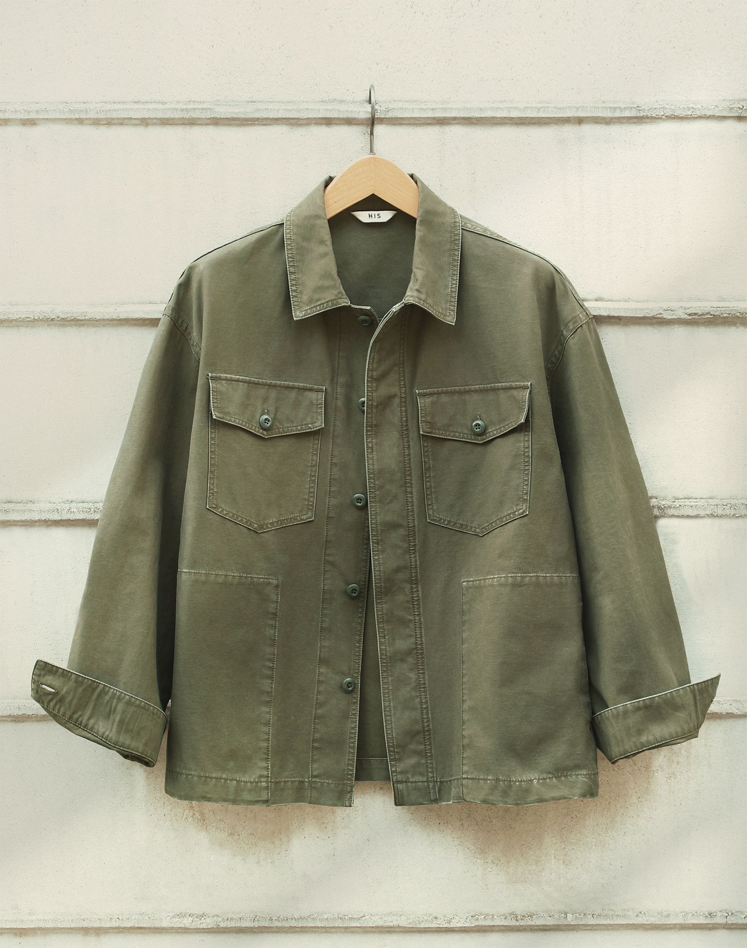 MUSINSA | HAZZYS [HIS] Fatigue Shicket Olive Green