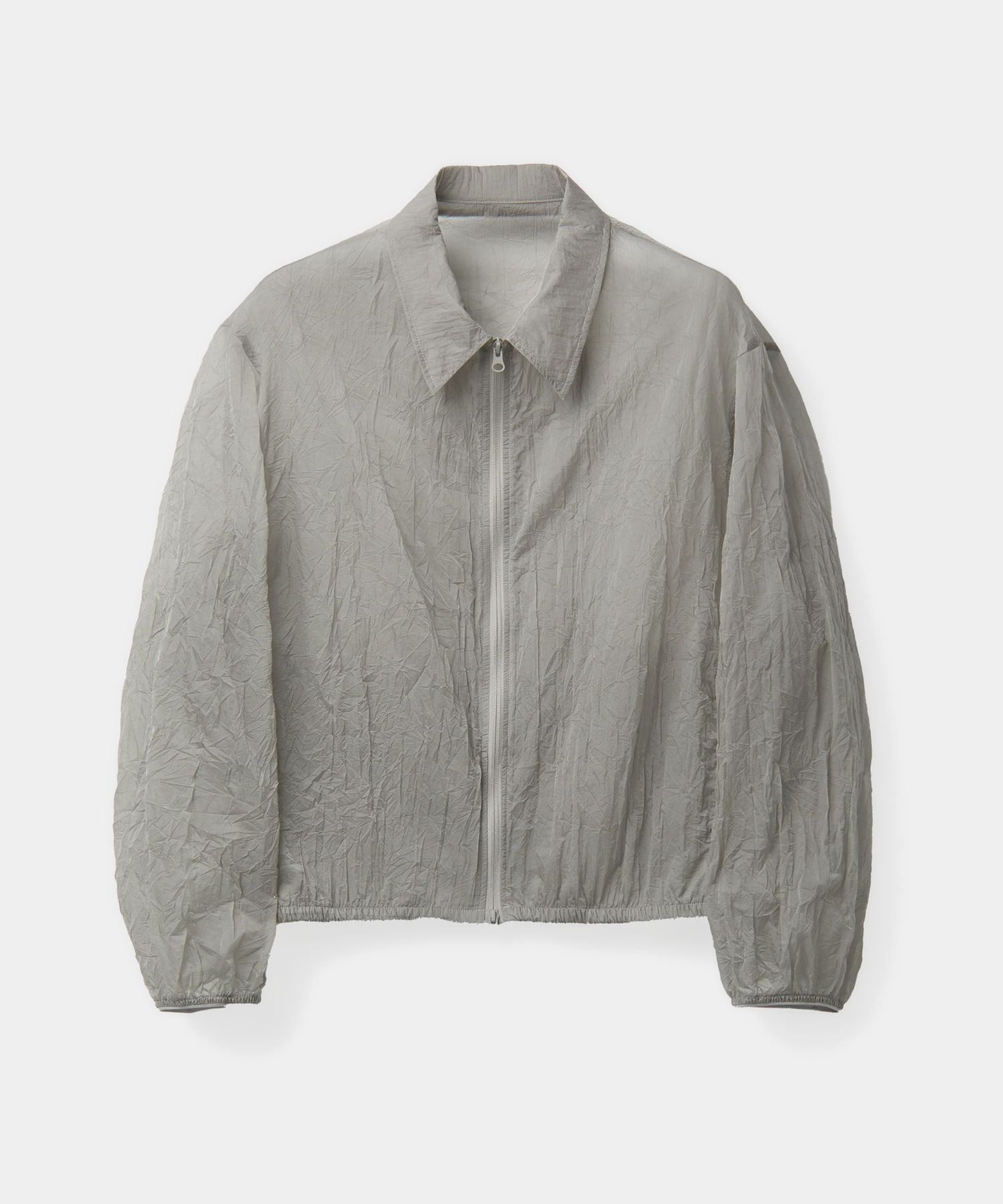 MUSINSA | COOR Crease Sheer Easy Collar Jumper (Light Grey)