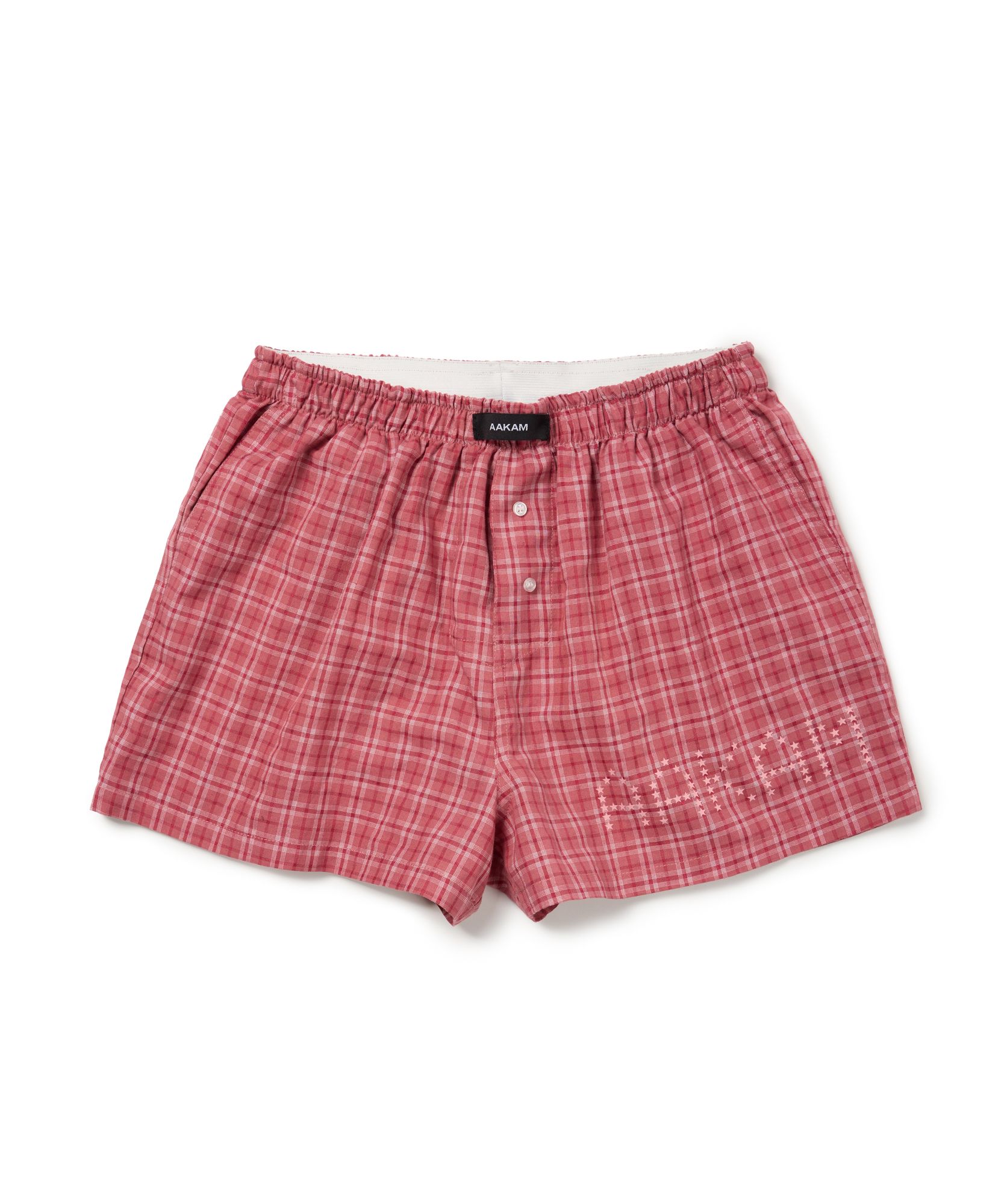 MUSINSA | AAKAM Check Boxer (Red)