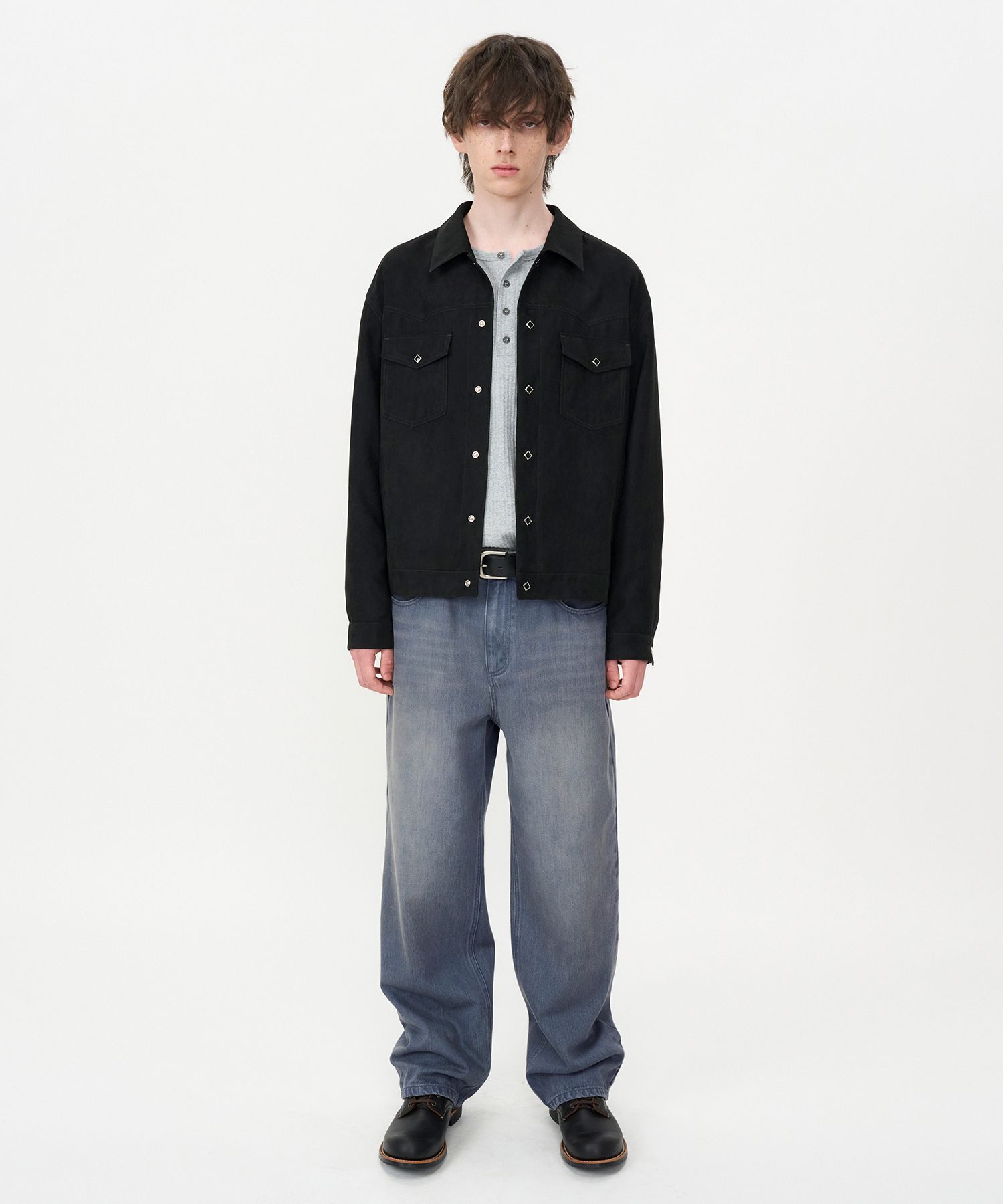 MUSINSA | INSILENCE LOOSE FIT COLORED JEANS ASH BLUE
