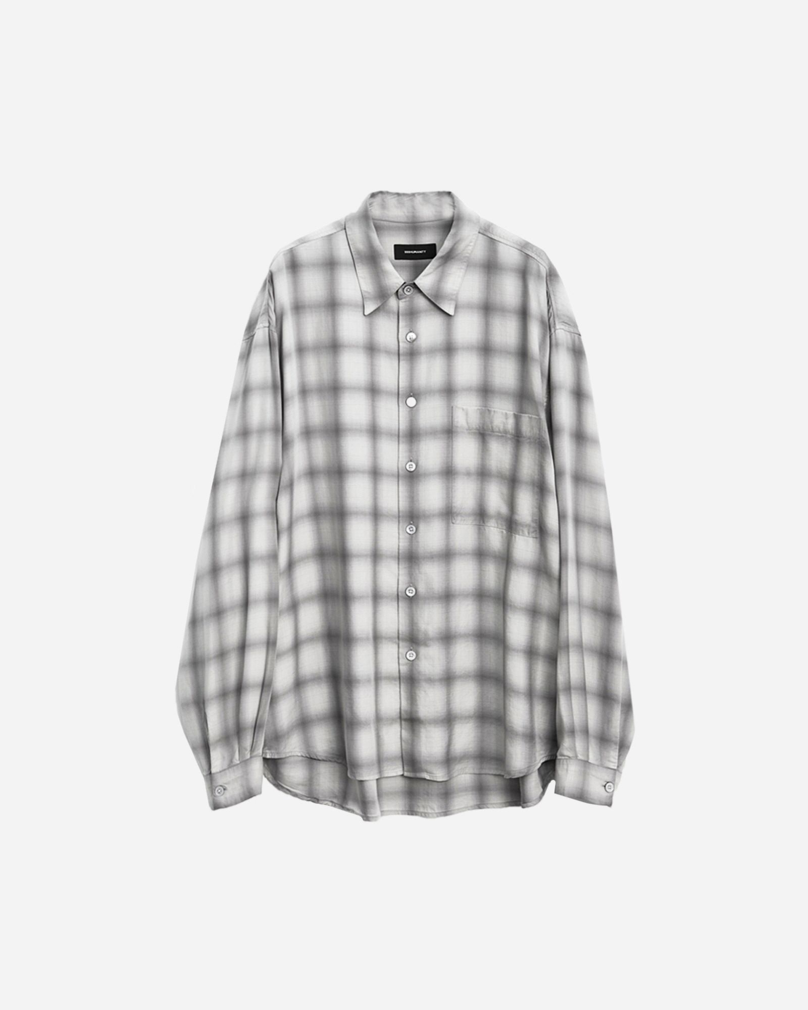 MUSINSA | 999HUMANITY Easy Check Shirt V13 (Faded Charcoal)