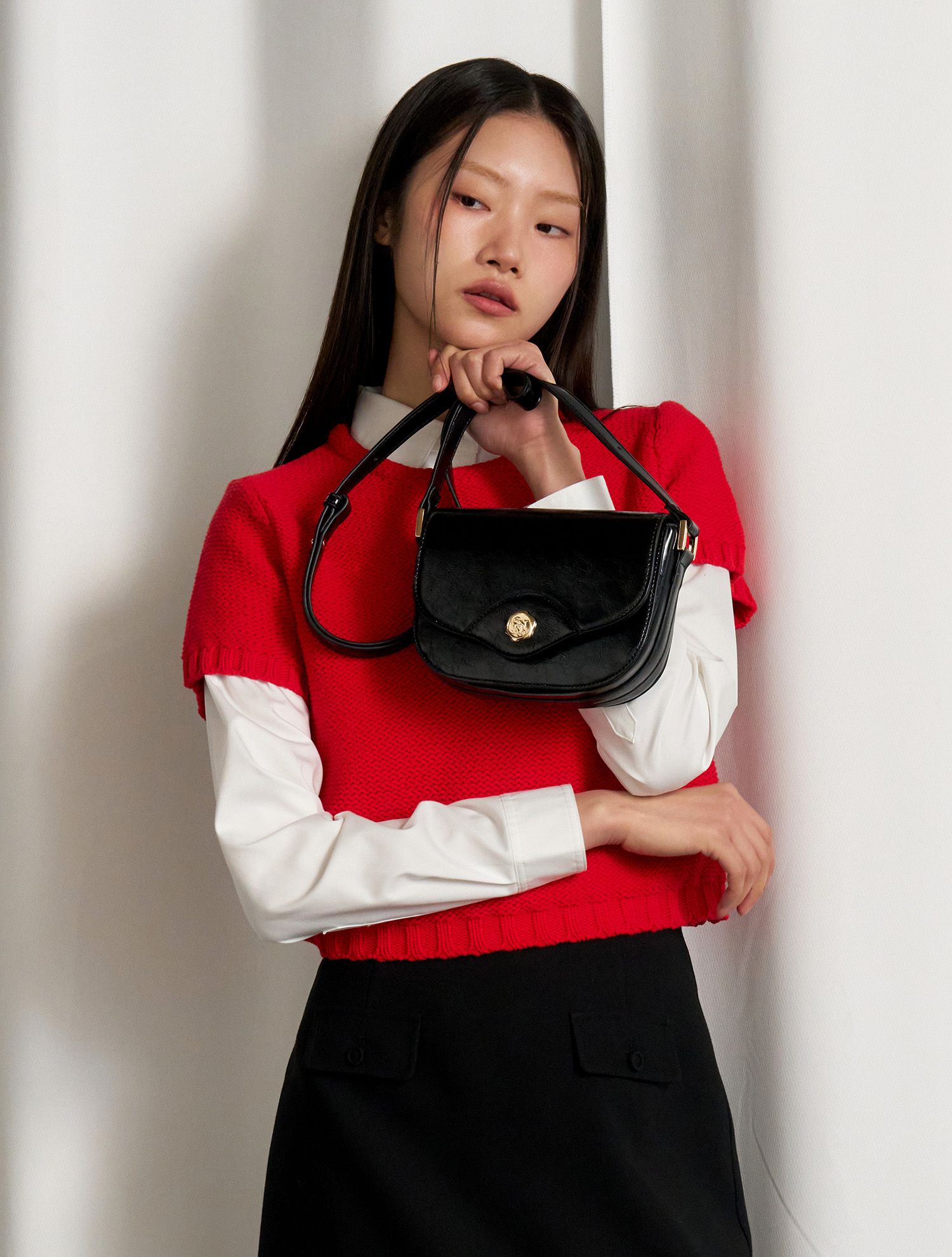 MUSINSA | GENERAL IDEA Ceiling Button Classic Shoulder Bag [3COL] / WBE1L92509