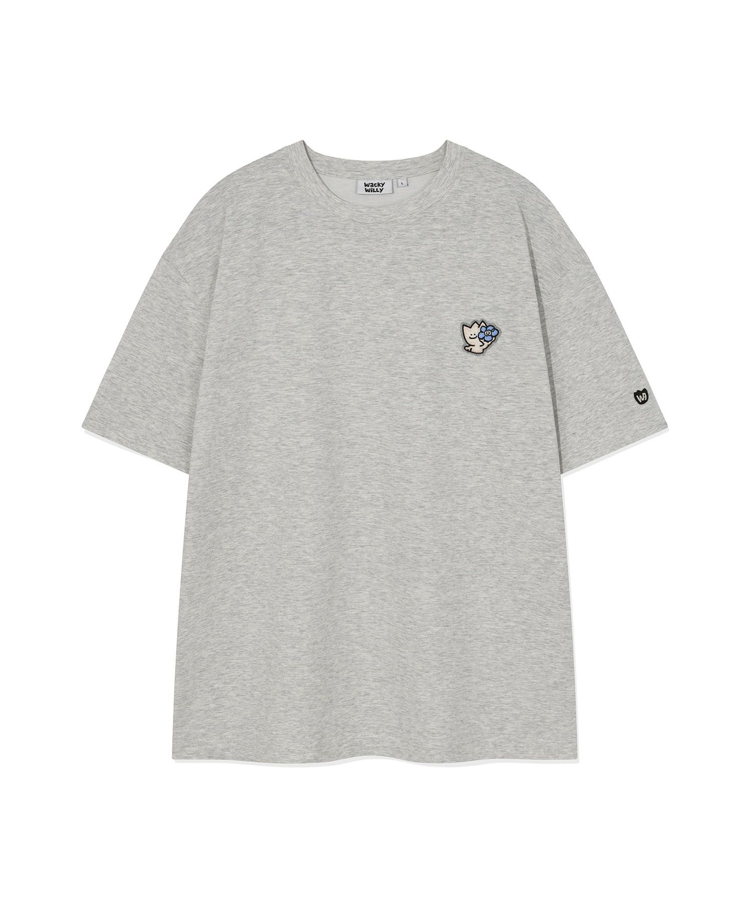 WACKY WILLY 小黃人雙徽章T恤 (灰色) (Creatrip)