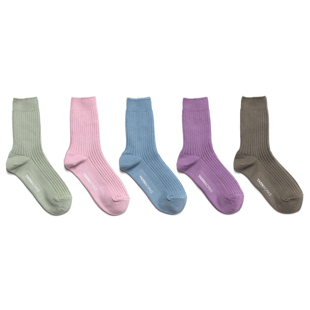 MUSINSA | YARNWORKS [Dusty Color 5 Pack]WORK0-middle Basic Lip Socks