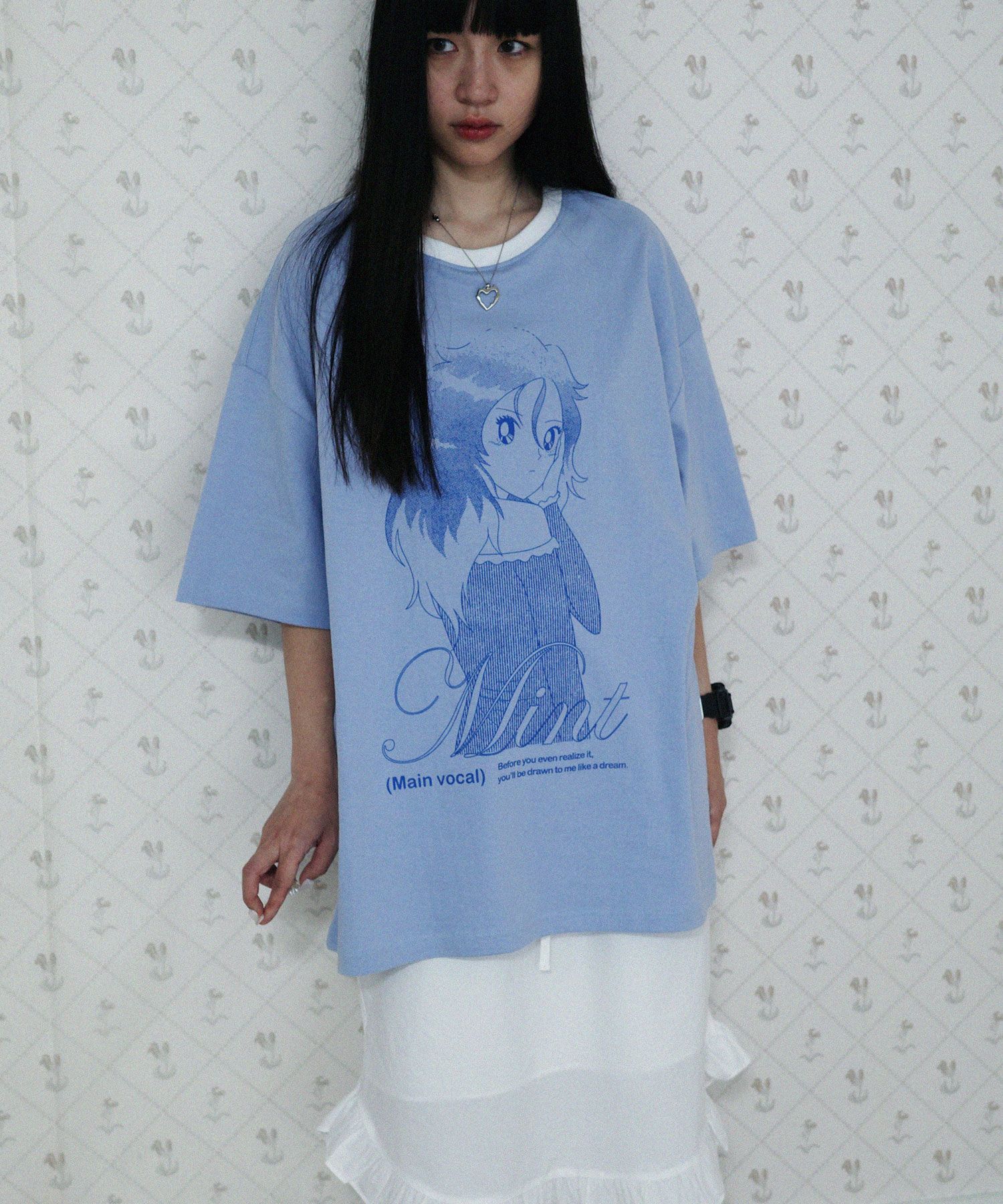 MUSINSA | WONDERVISITOR MINT pfp Overfit T-shirt [Blue]
