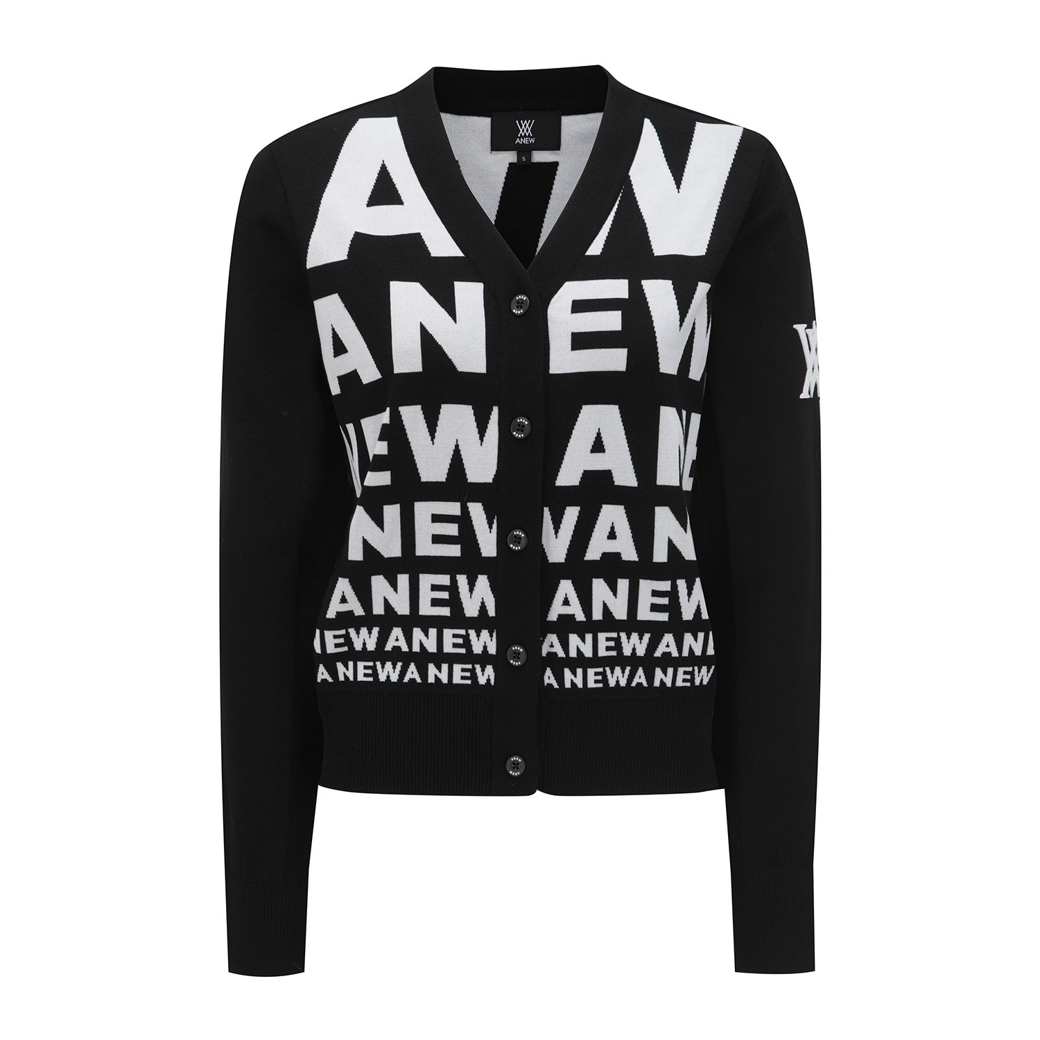 MUSINSA | ANEW GOLF WOMEN SP LOGO PATTERN KNIT CARDIGAN_BK