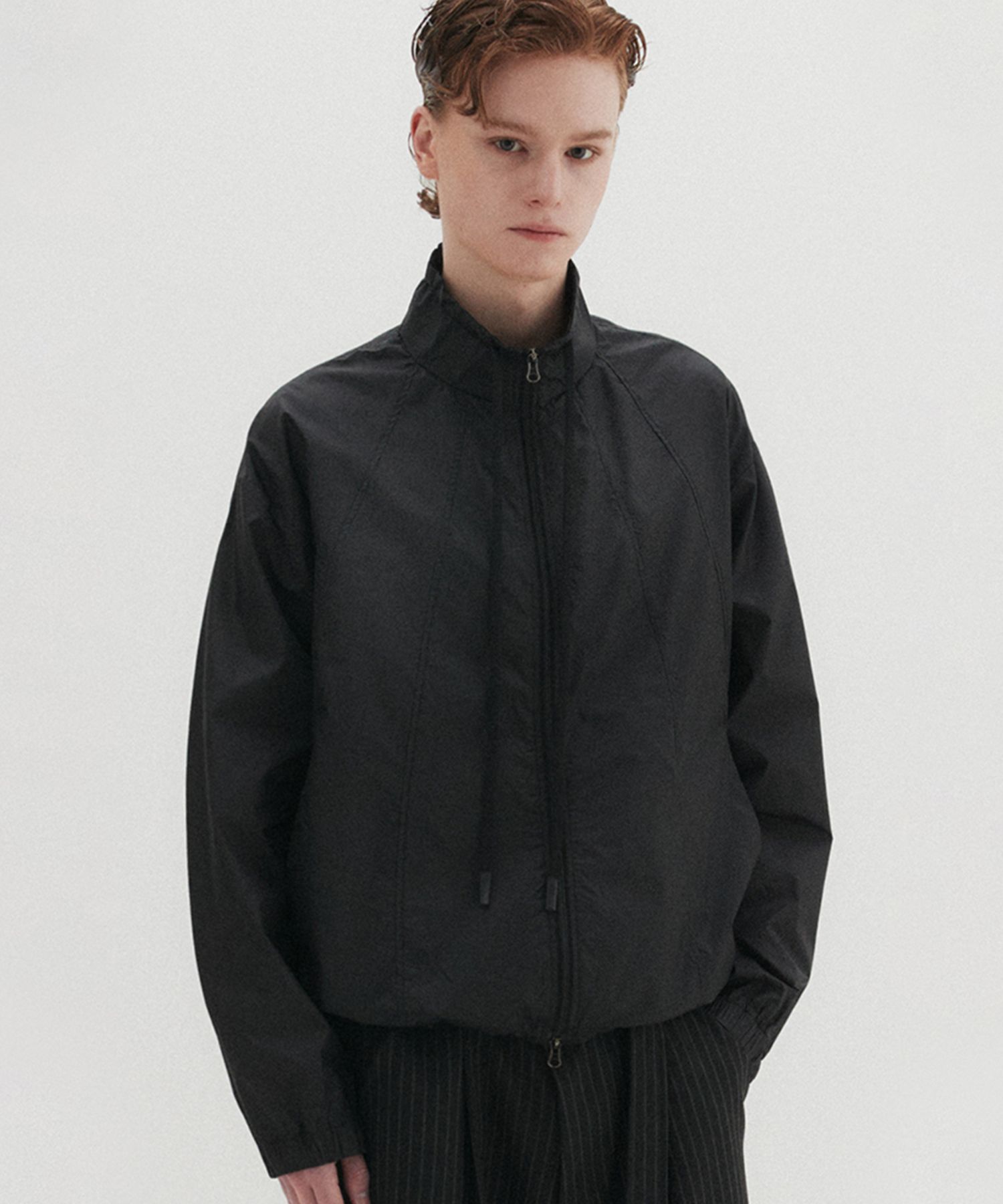 MUSINSA | DNSR Nylon Crop Windbreaker Black