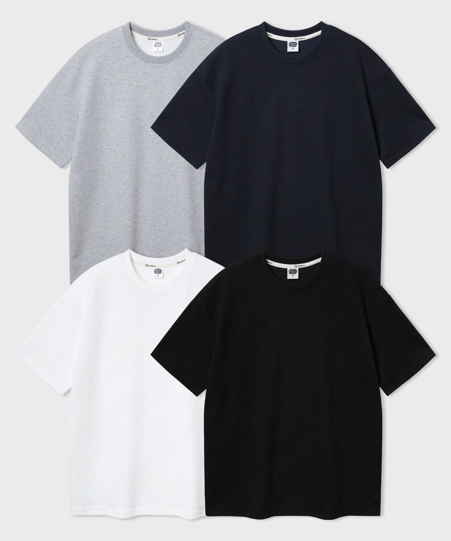 MUSINSA | ALVINCLO Double Cotton Plain Oversized Short Sleeve T-Shirt ...