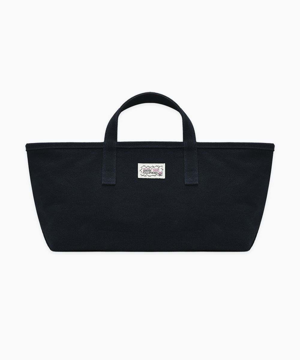 MUSINSA | SINOON Rose Label Point Tote Bag (Navy)