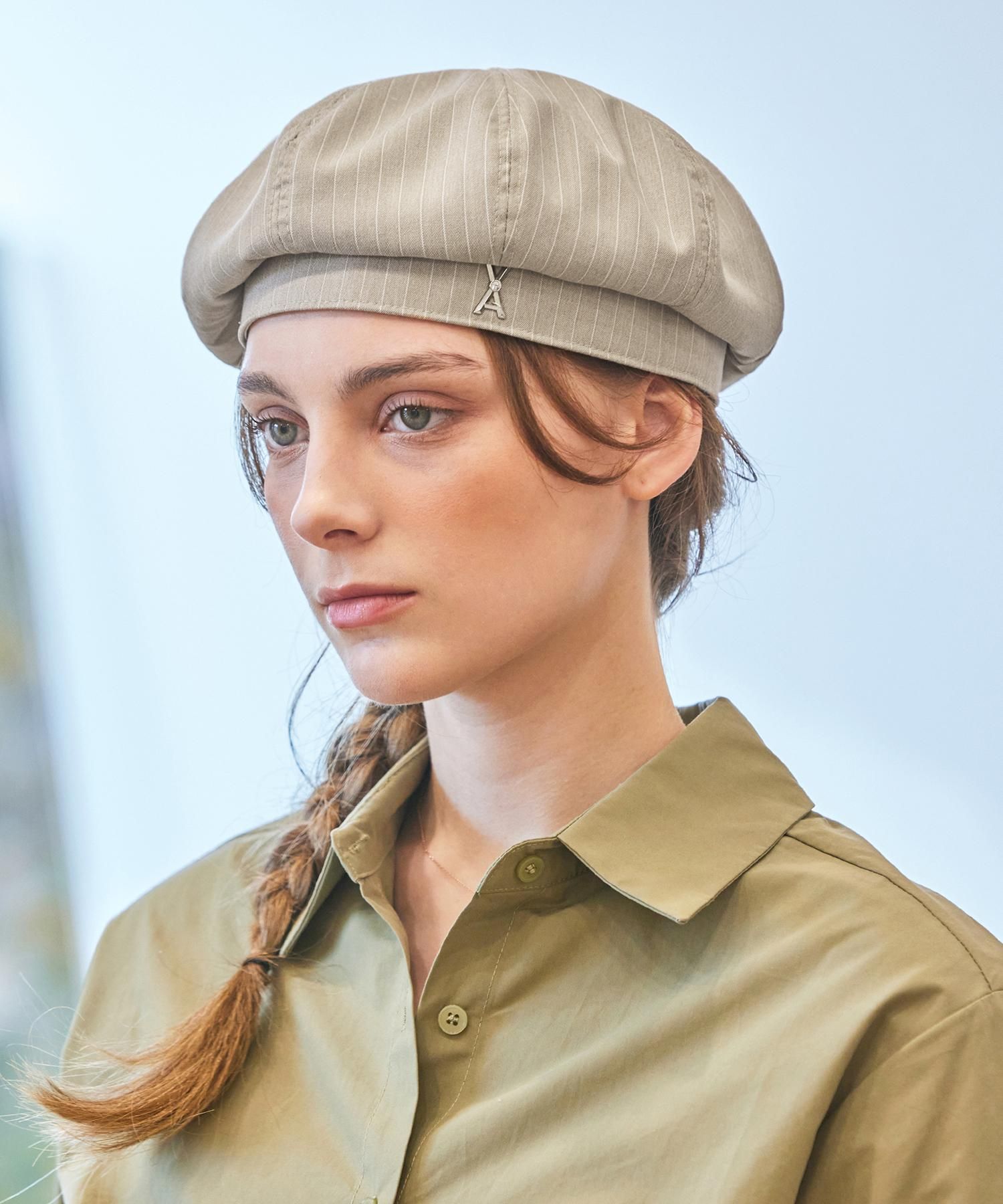 MUSINSA | VARZAR VA Cubic Stud Octagon Beret Beige