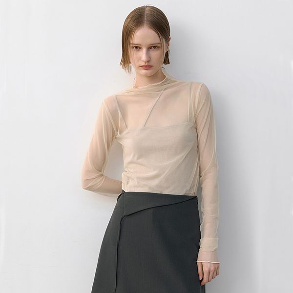 MUSINSA | ATELIER NAIN LAYERD SHIRRING SHEER TEE(BL-4290)