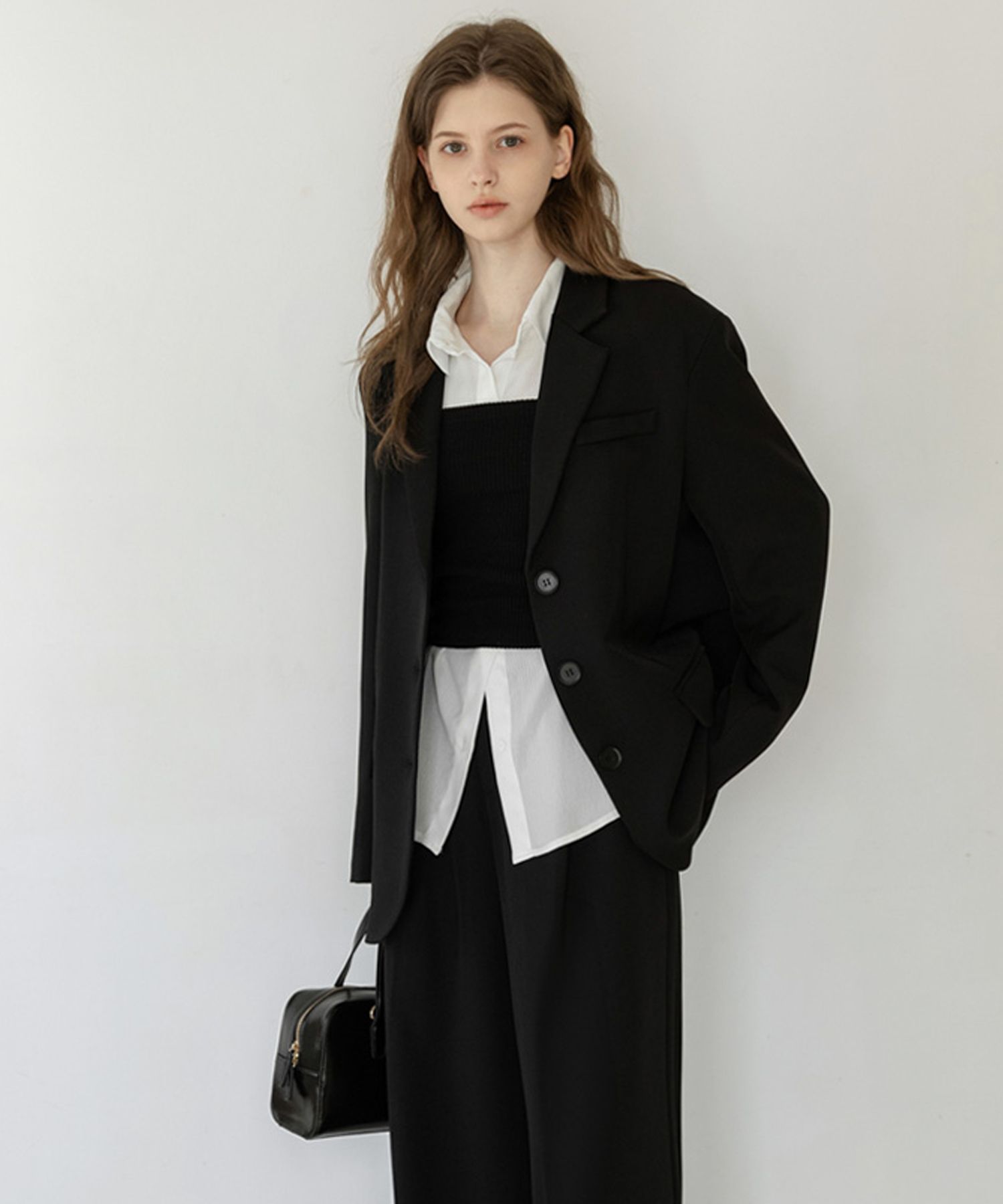 MUSINSA | NON AND NON MODERN OVER FIT POCKET JACKET NNJK0002 (BLACK)