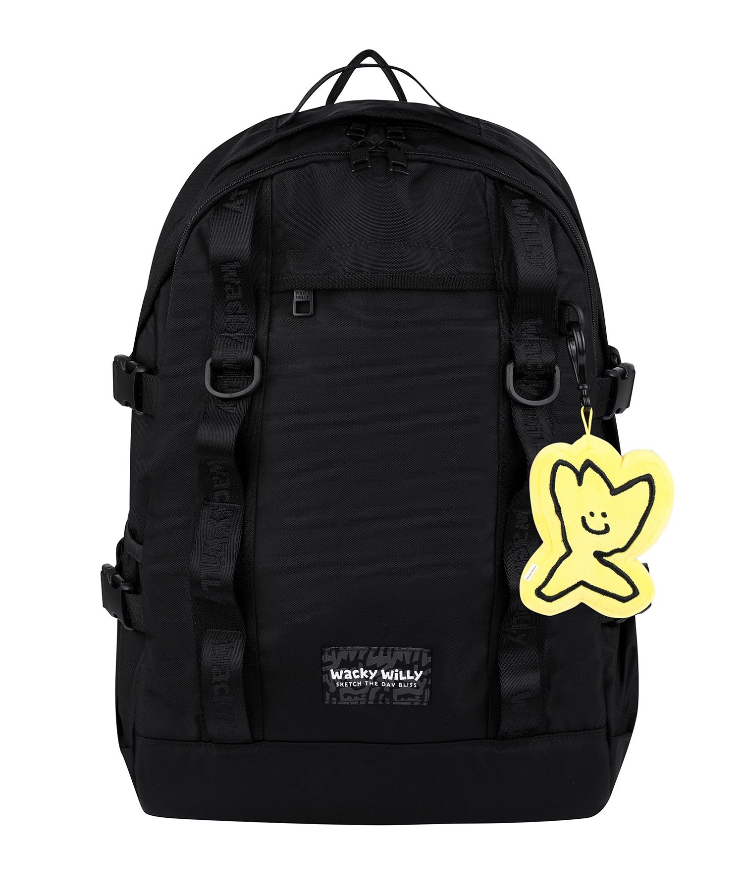 MUSINSA | WACKY WILLY Cordura Webbing Backpack Black