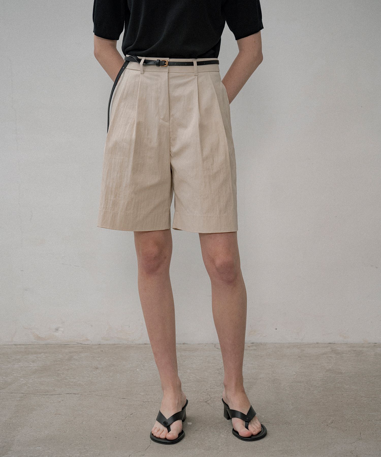 MUSINSA | SIYAZU SIPT7150 French Washa 5-part Pants_Light beige