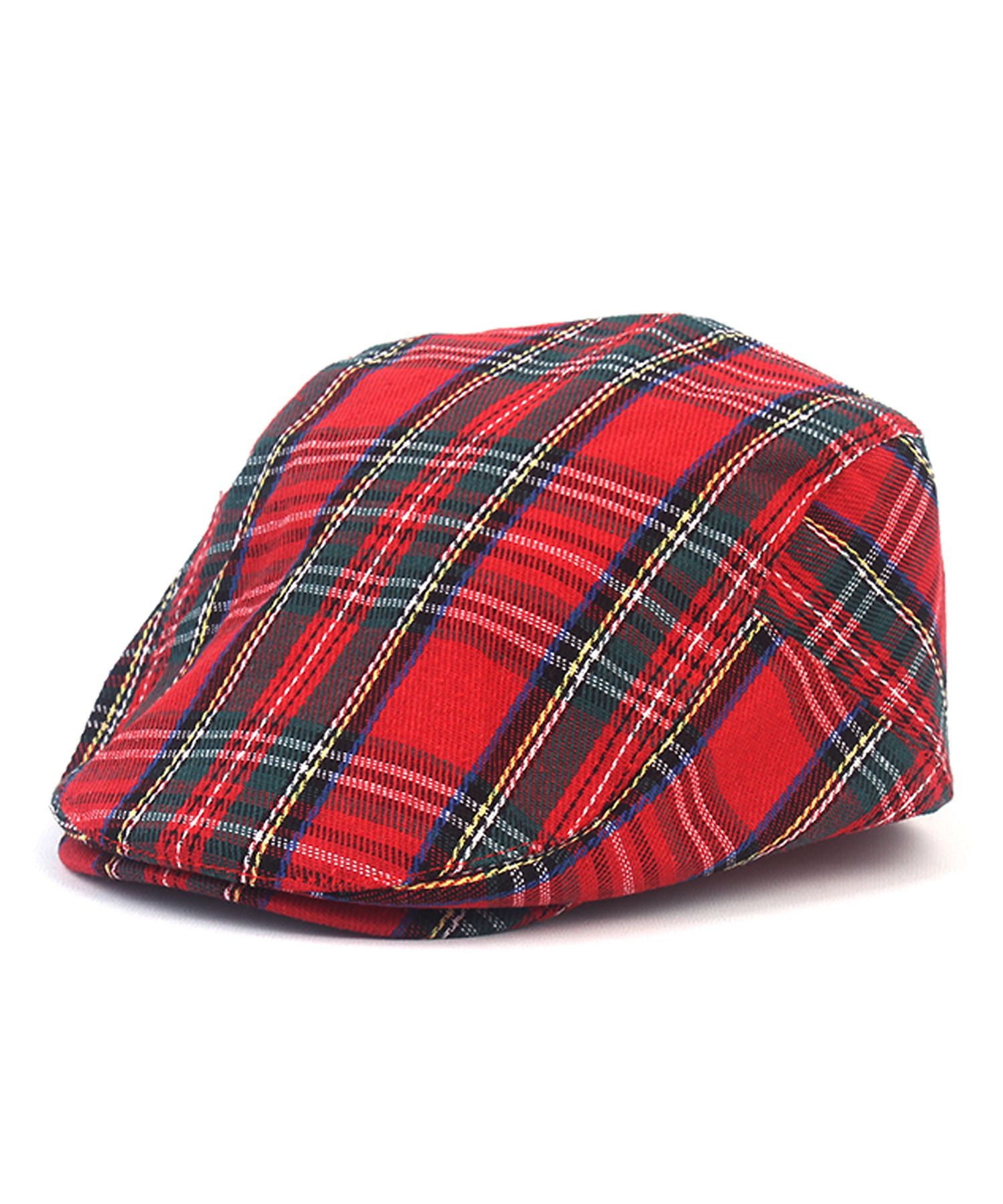 MUSINSA | UNIVERSAL CHEMISTRY Punk Check Red Huntingcap