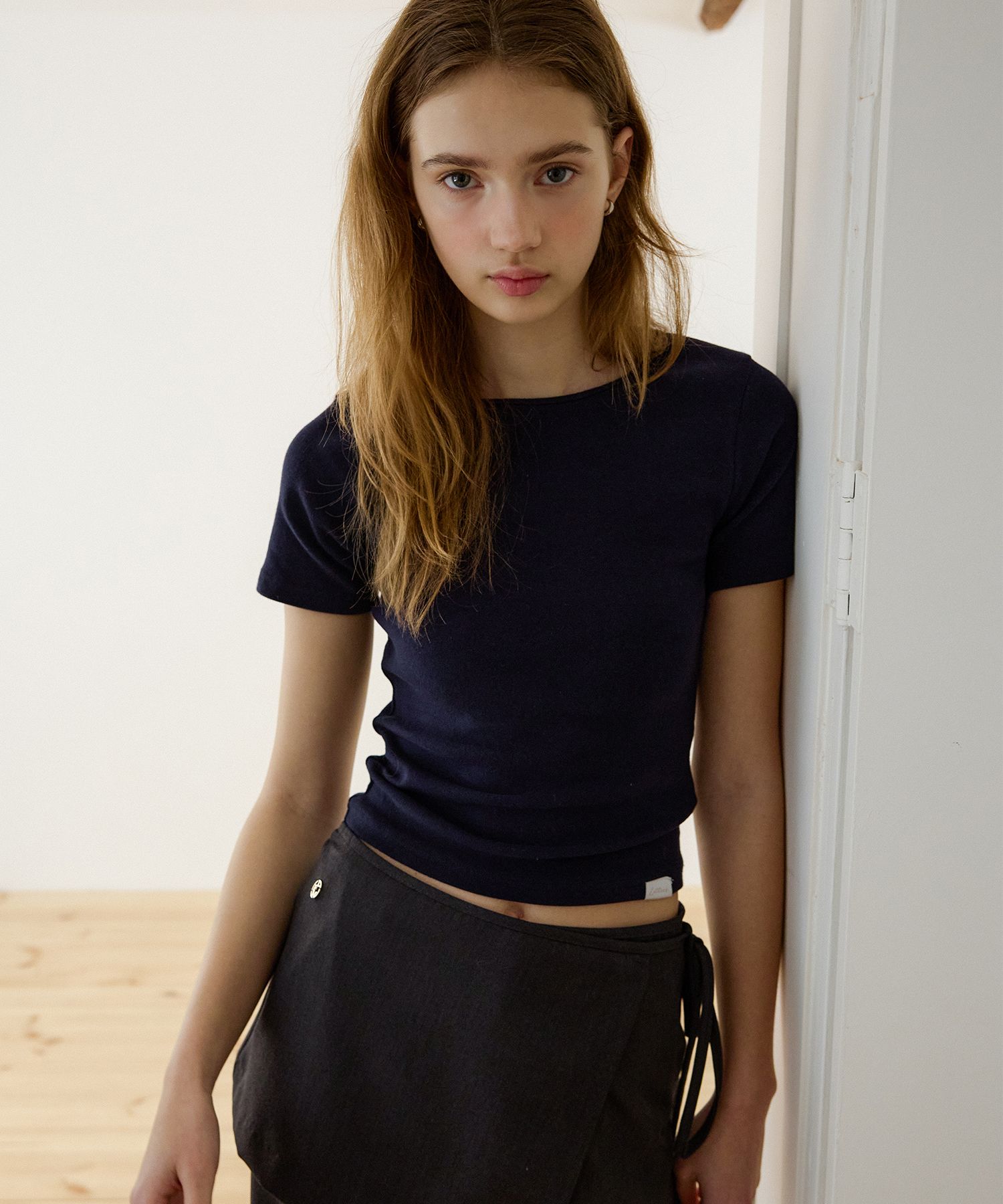 MUSINSA公式 | LETTER FROM MOON Letters Always T-Shirt (Navy)