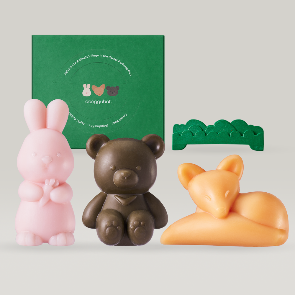 MUSINSA | DONGGUBAT Forest Animals Perfume Bar Set