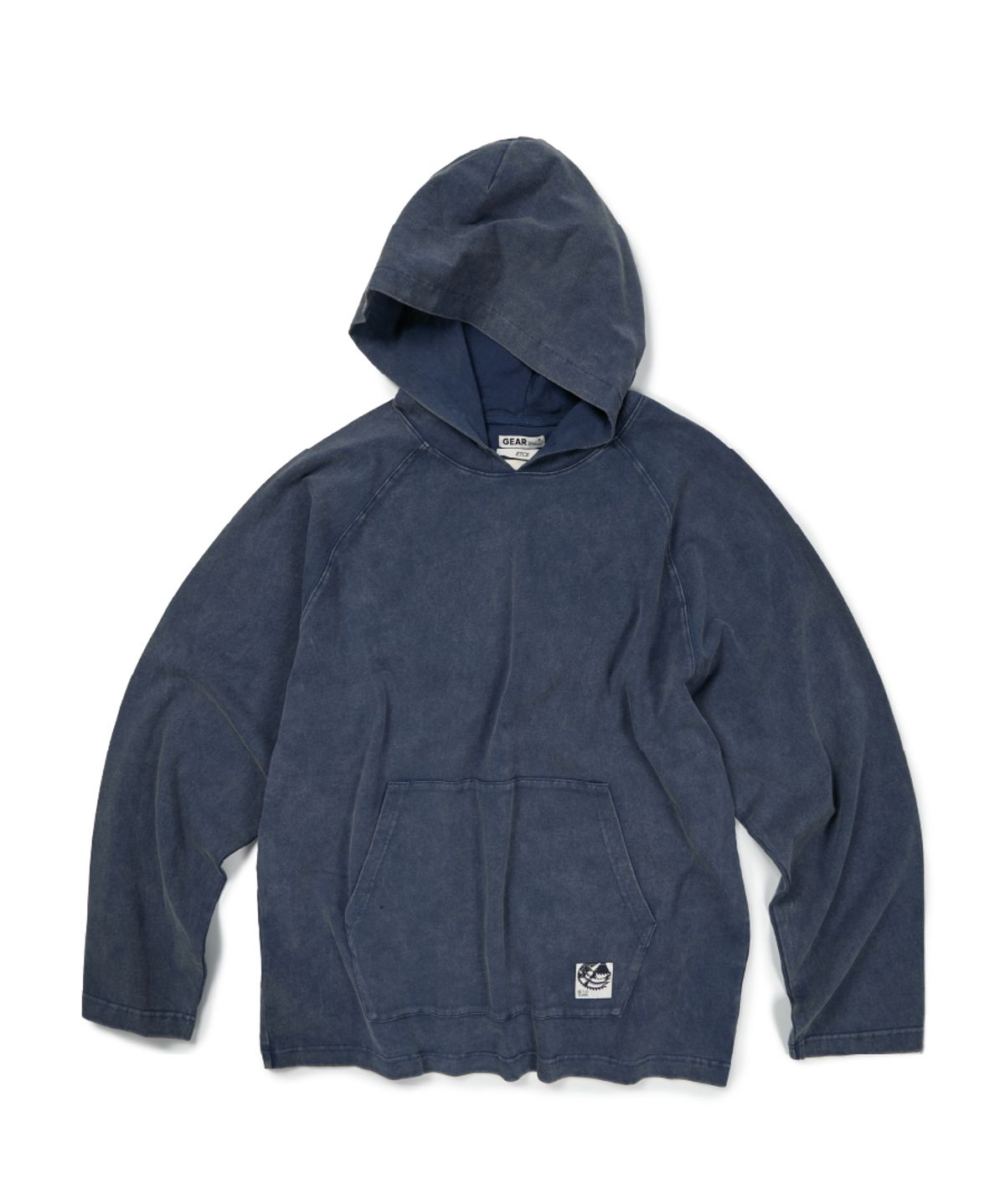 이티씨이(ETCE) (GEAR) LABEL WASHED HOODIE (BLUE) - 사이즈 & 후기 | 무신사