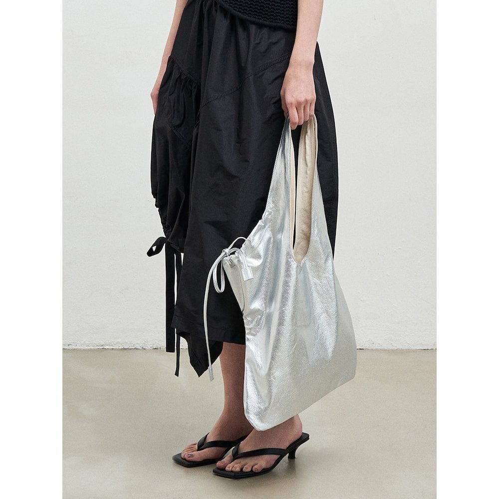 MUSINSA | ANGGAE Flat Bag Silver