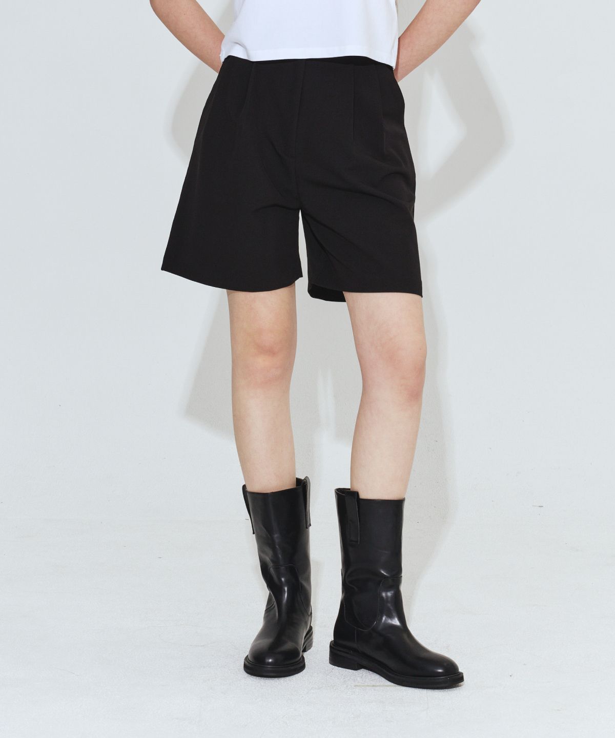 MUSINSA | DAMISH Essential Tutu Bermuda Pants_Black