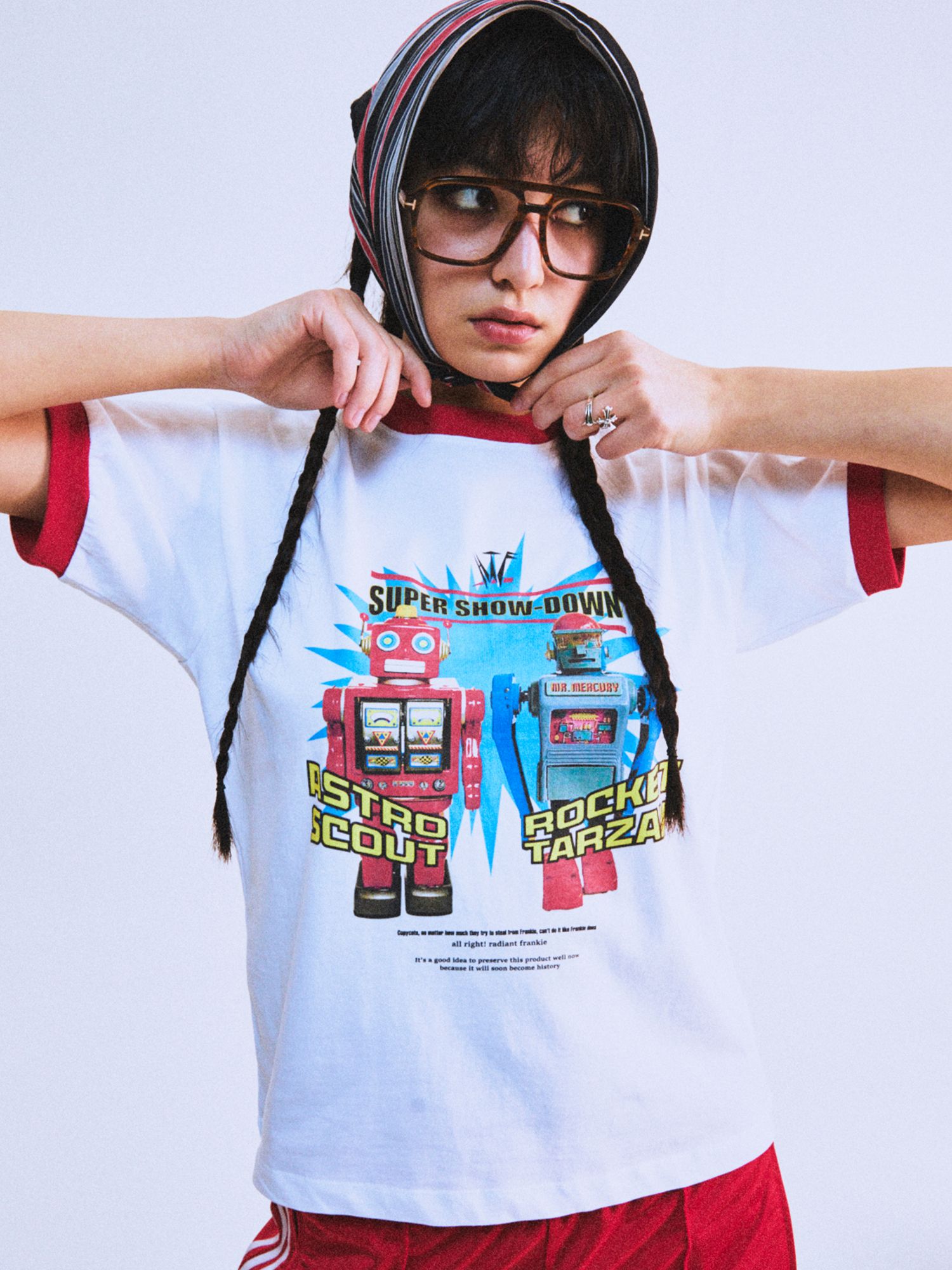 MUSINSA | HIGHTIDE FRANKIE ROBOT SHOWDOWN TSHIRT RED