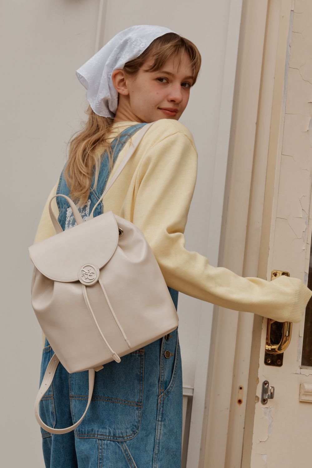 MUSINSA | ANOETIC ANC CLASSIC LOGO BACKPACK_IVORY