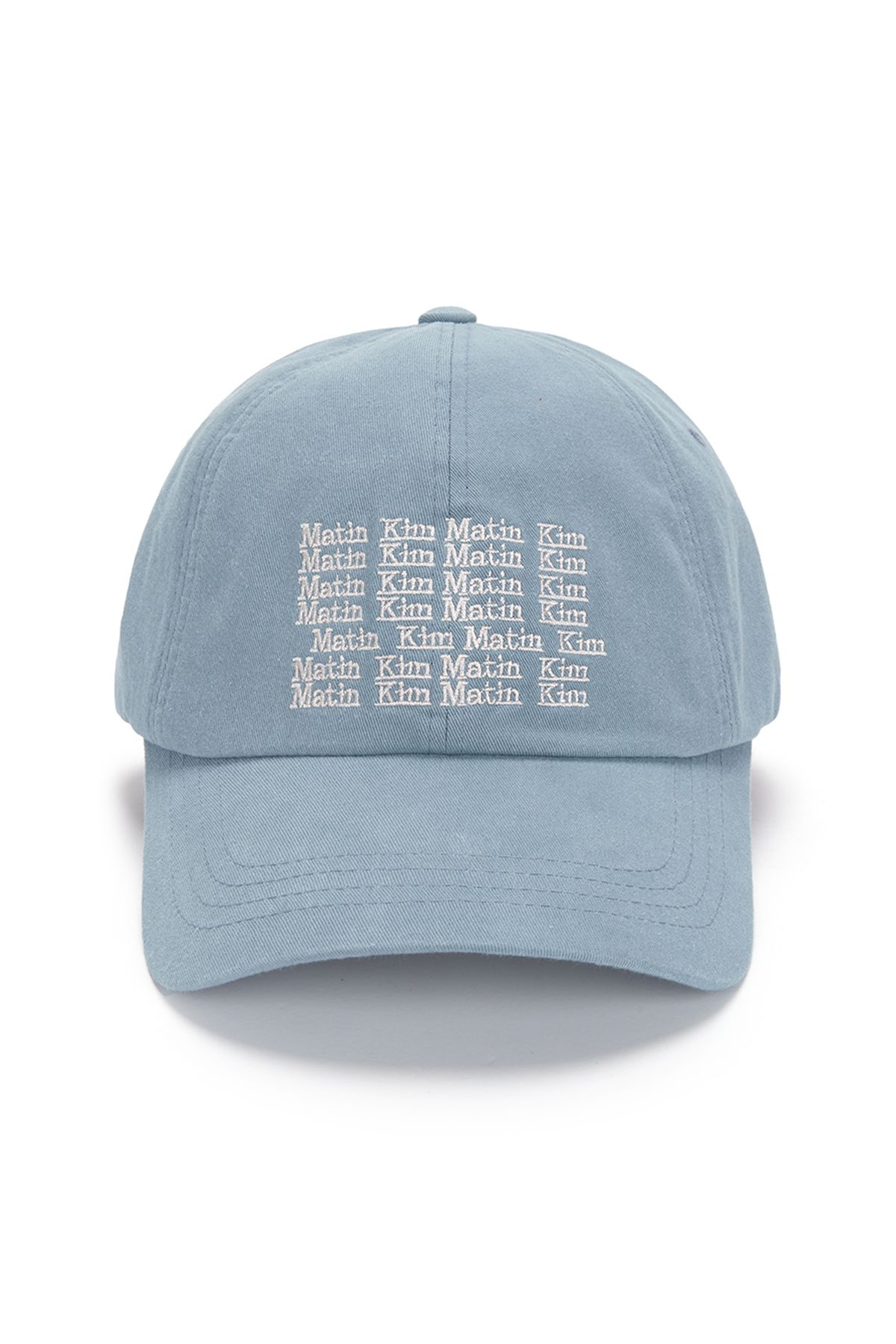 MUSINSA公式 | MATIN KIM LETTERING BALL CAP IN SMOKE BLUE