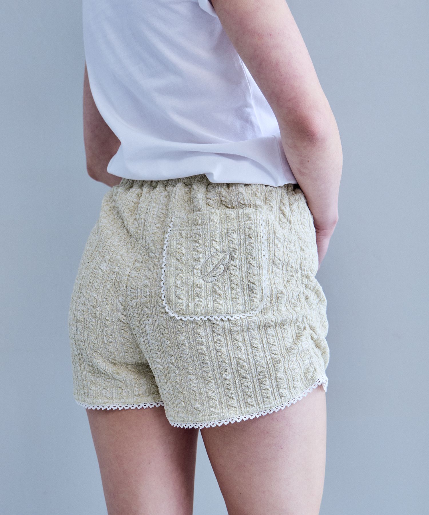 MUSINSA | BITTERCELLS Doze Knit Shorts-Green