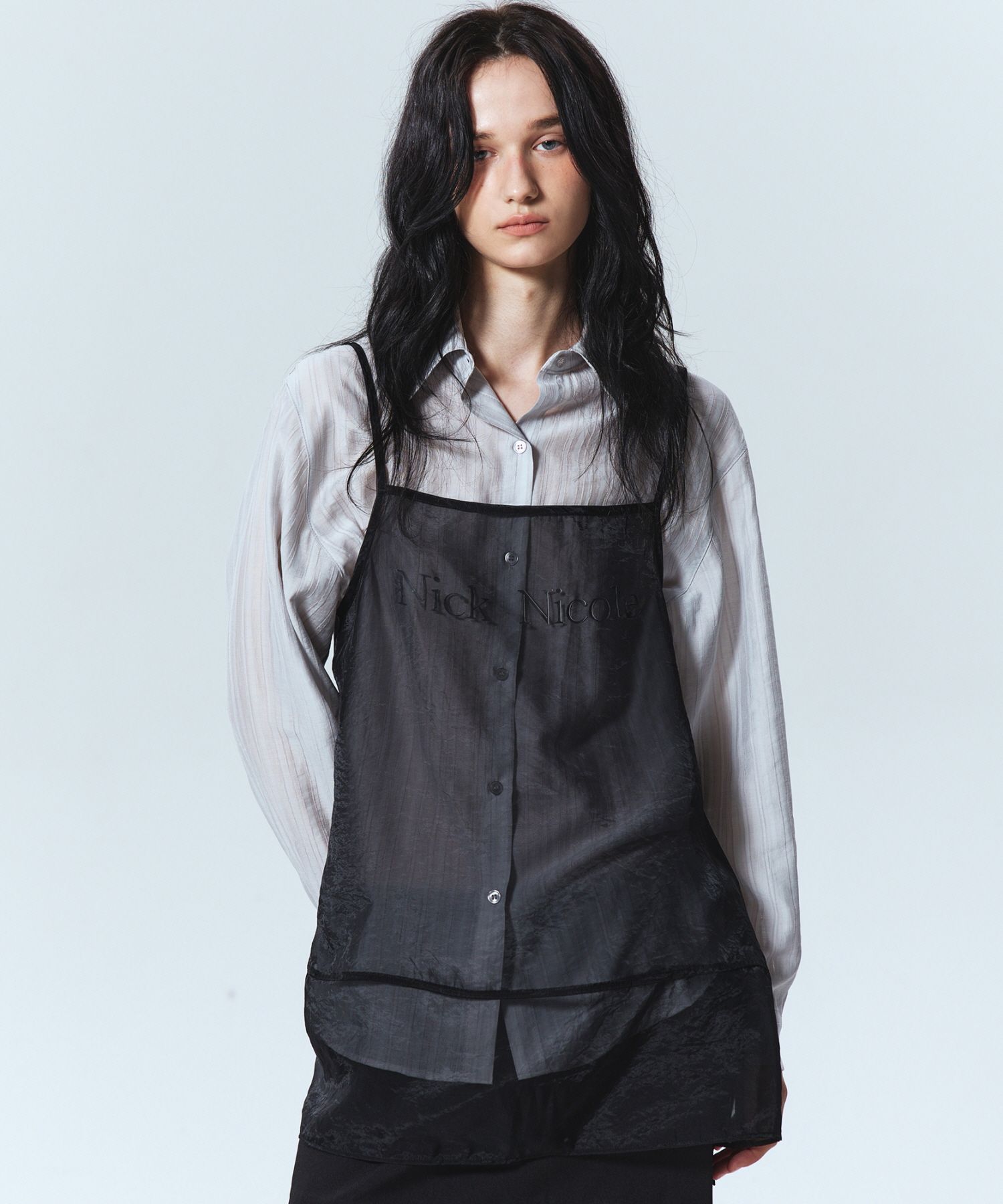 MUSINSA公式 | NICK&NICOLE SEE-THROUGH LAYERED BUSTIER_BLACK