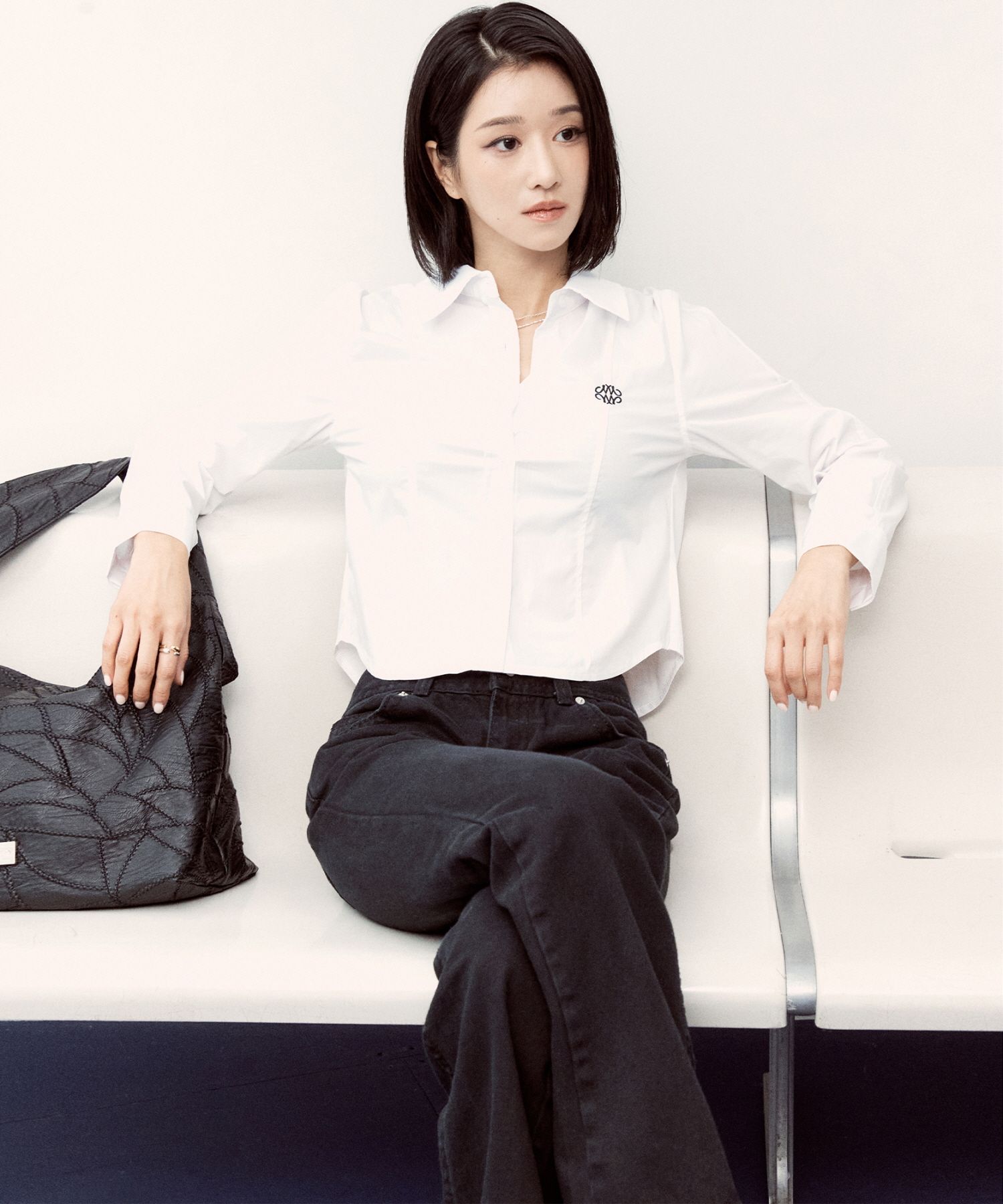 MUSINSA | NICK&NICOLE LOW-RISE BOOTS CUT PANTS_BLACK