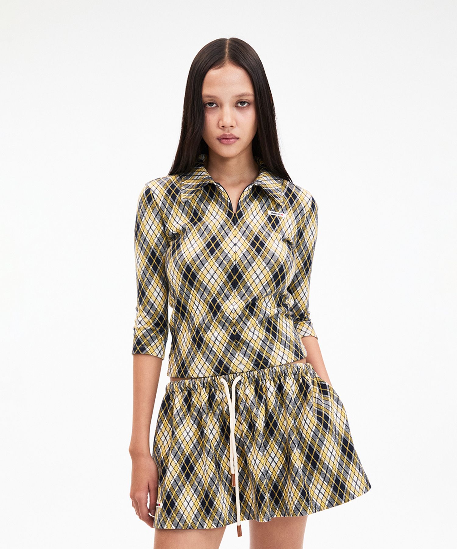 MUSINSA | M.M.M Cotton check pattern t-shirt_check