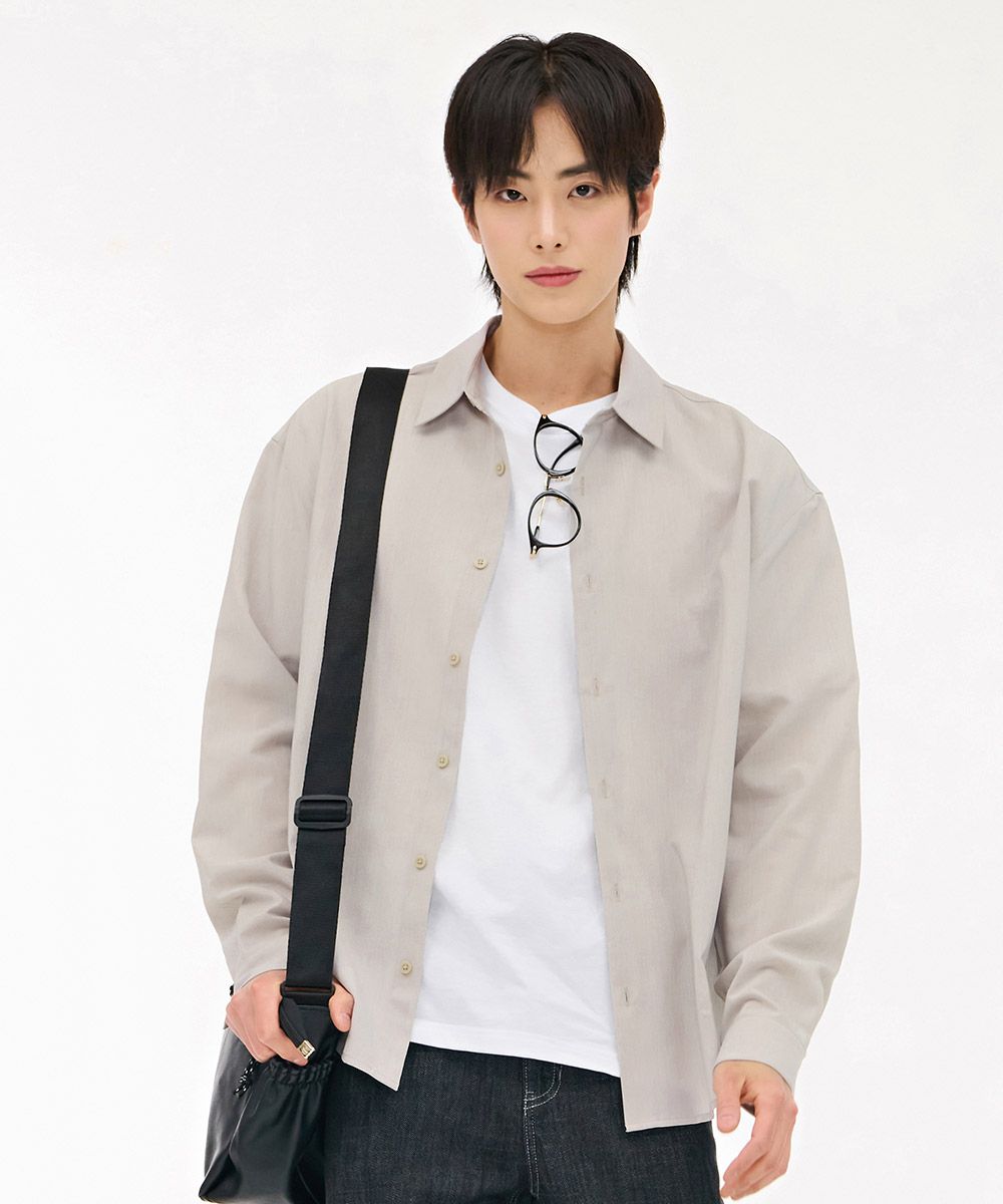 MUSINSA | CHASECULT Men's Linen-Like Shirt - Beige