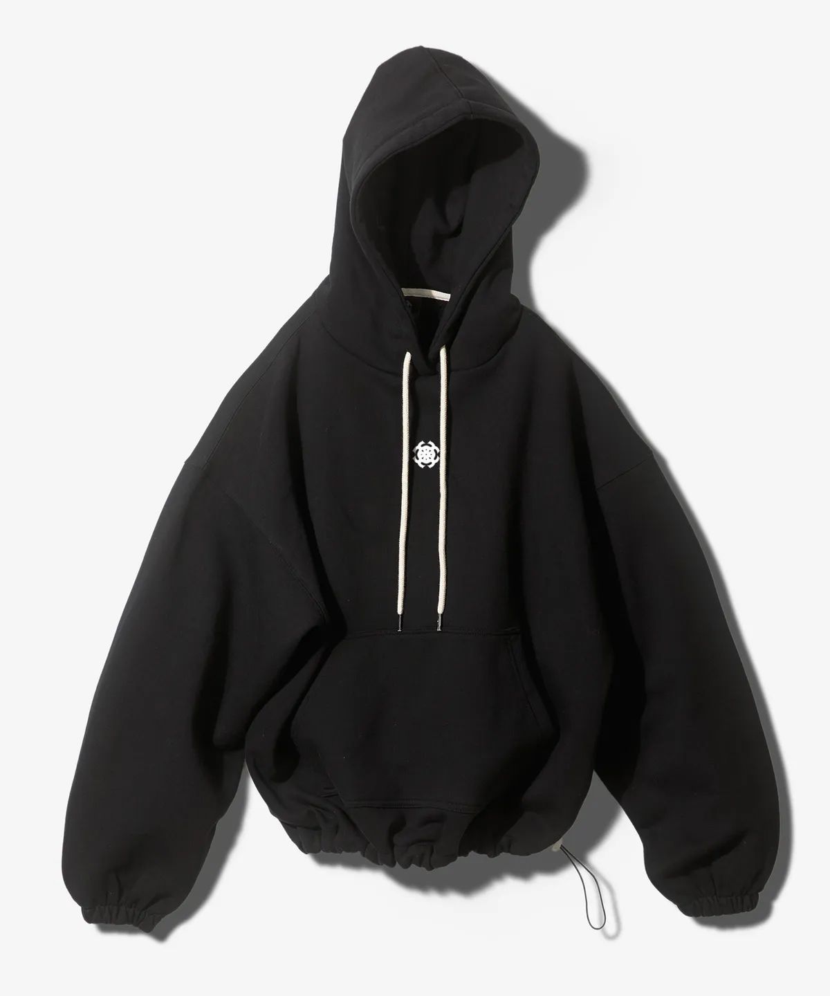 MUSINSA | FANSHOW SYMBOL STRING FRENCH TERRY HOODIE - BLACK