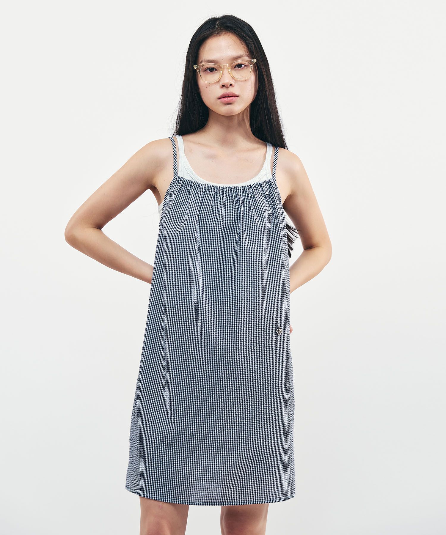 MUSINSA公式 | CITYBREEZE WOMAN Tieback Layered Mini One Piece_BLACK