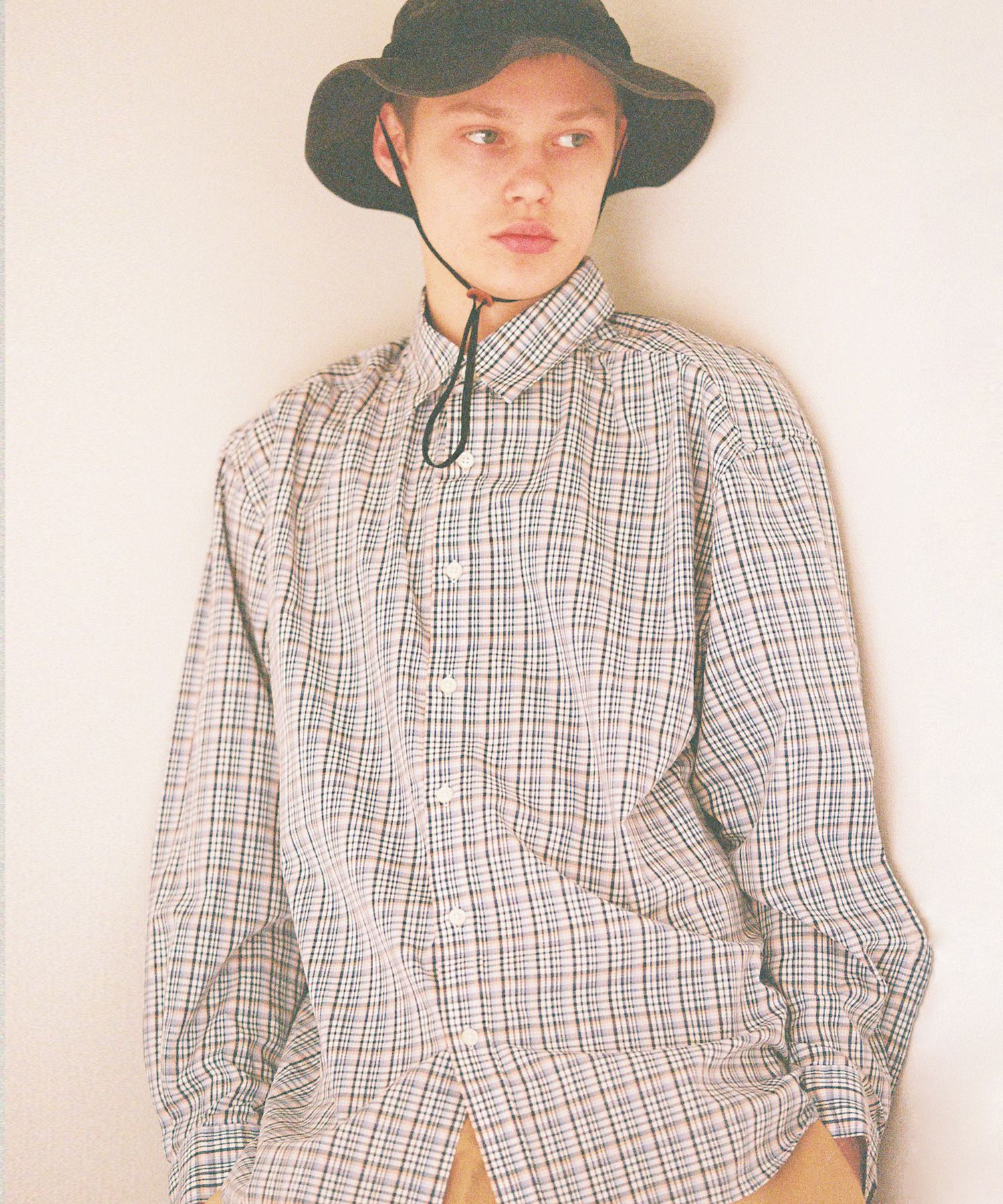 MUSINSA公式 | CONICHIWA BONJOUR Nerd Check Shirt (Purple Big Check)