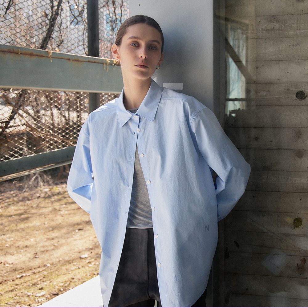 MUSINSA | NOEUD Clair cotton shirt (Skyblue)