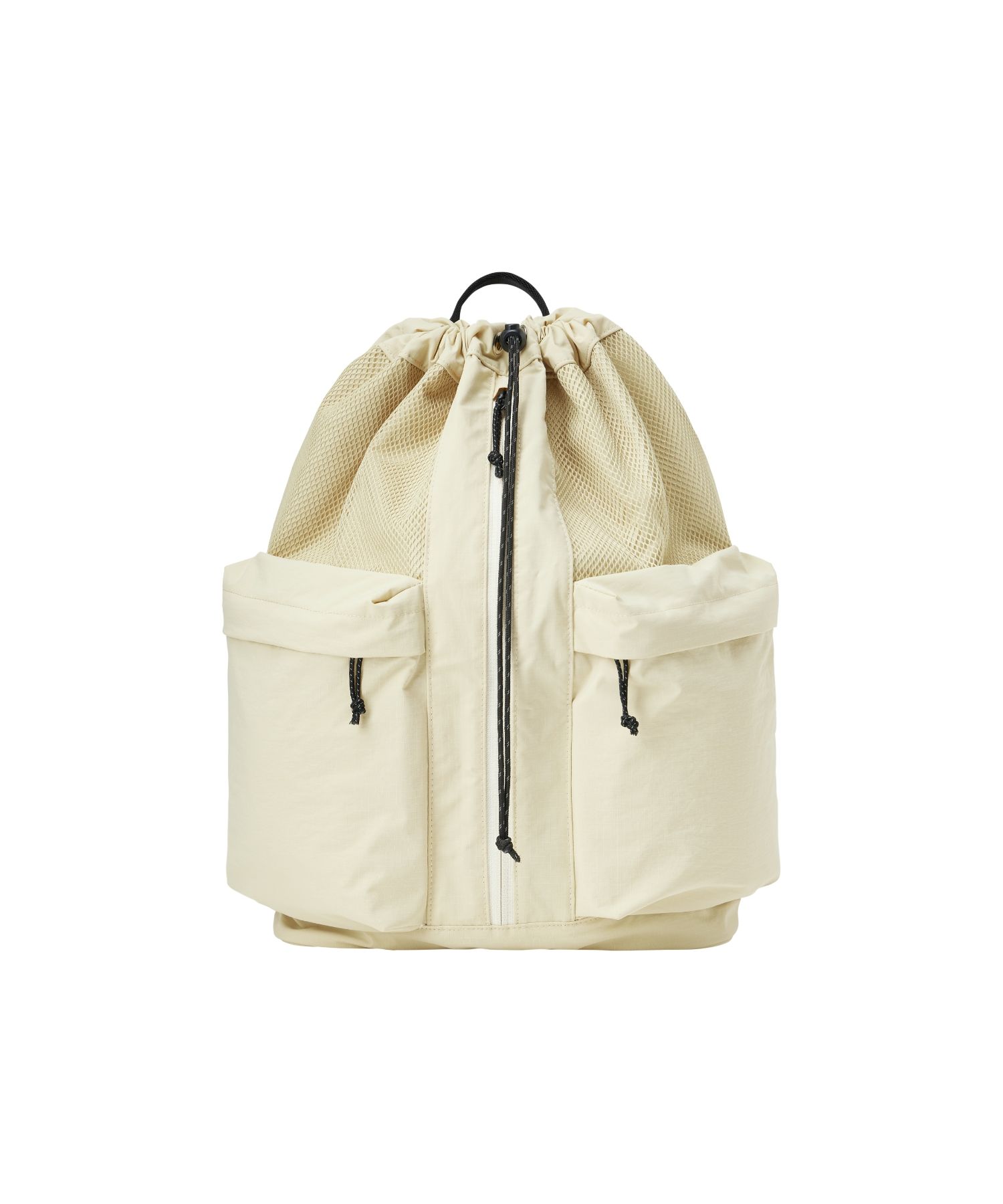 MUSINSA | LOCKHEED MARTIN DRAW STRING MESH BACKPACK (BEIGE)