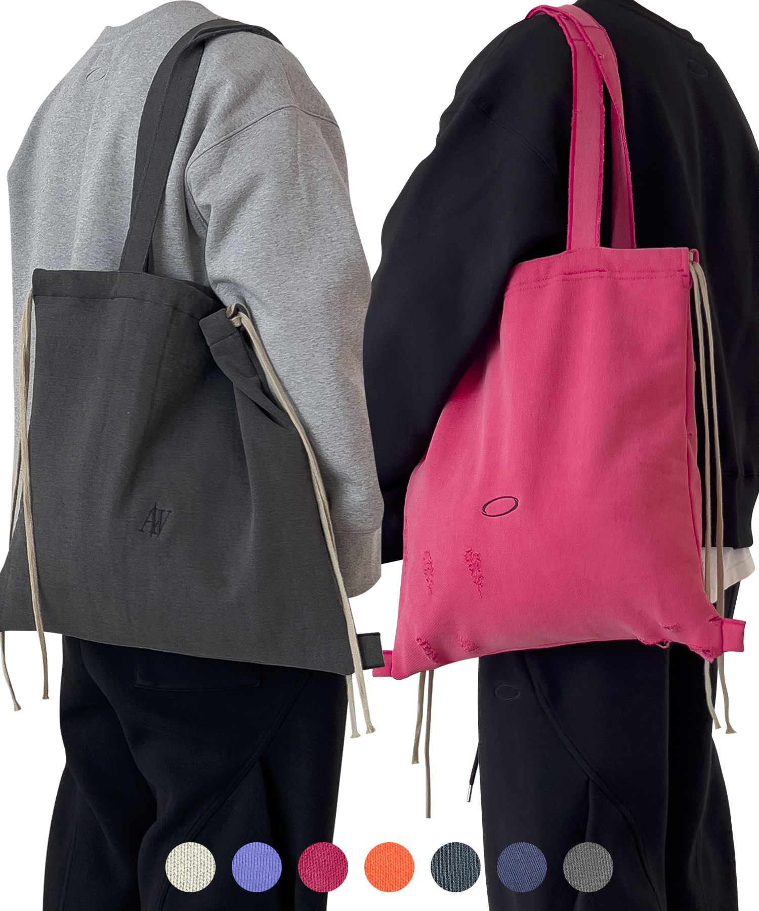 MUSINSA公式 | ATTENTIONROW Edition6. Logo String Pigment Large Fit Shopper Bag (7col)