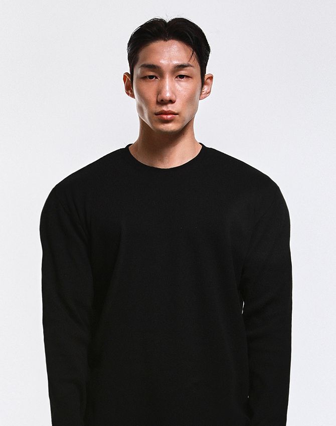 MUSINSA | RVD Waffle Semi Muscle Fit Long Sleeve (Black)