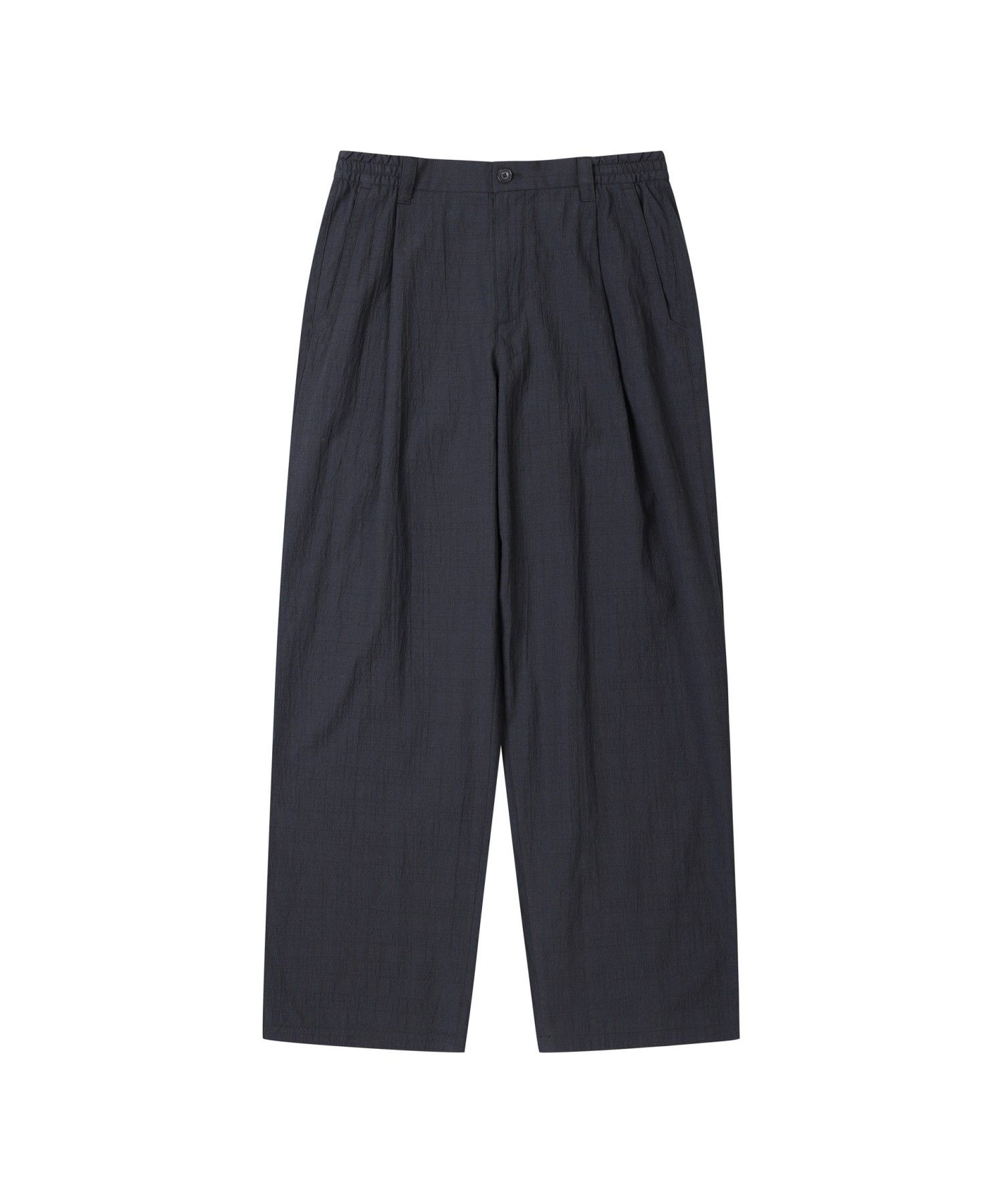 MUSINSA | CUSTOMELLOW Black Relaxed Fit Check Setup Pants CWPAM25432BKX