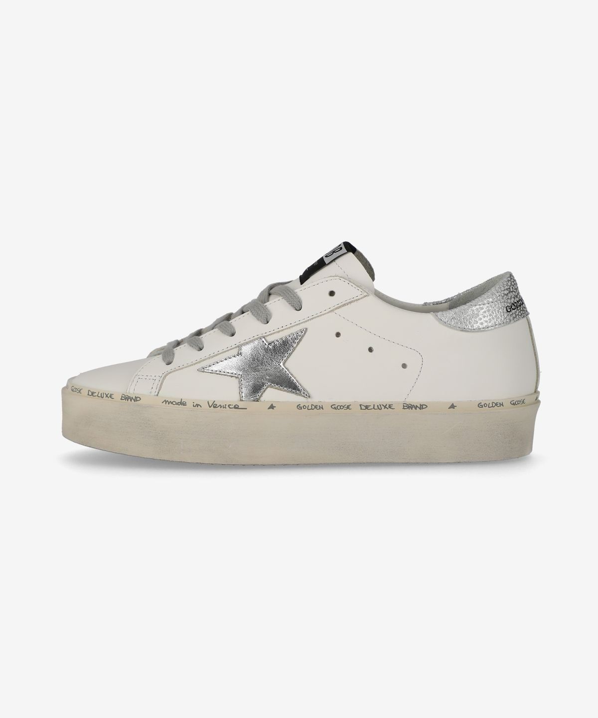 MUSINSA | GOLDEN GOOSE High Star Silver Tab Sneakers - White ...