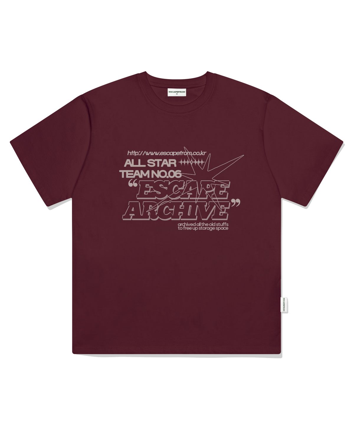 MUSINSA | ESCAPEFROM Archive All-Star Print Overfit Short Sleeve T ...