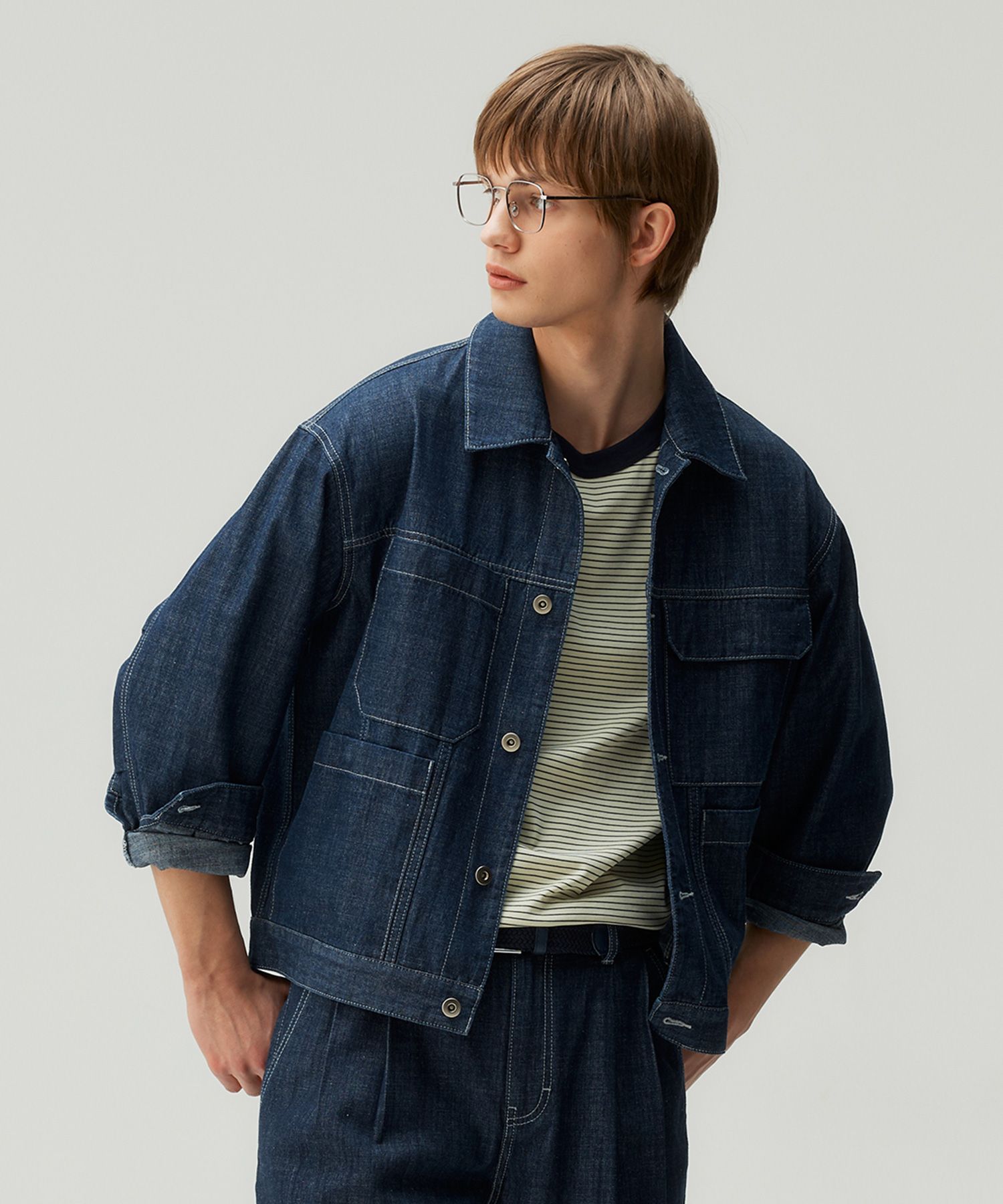 MUSINSA | MINDBRIDGE Low-temperature denim work jumper