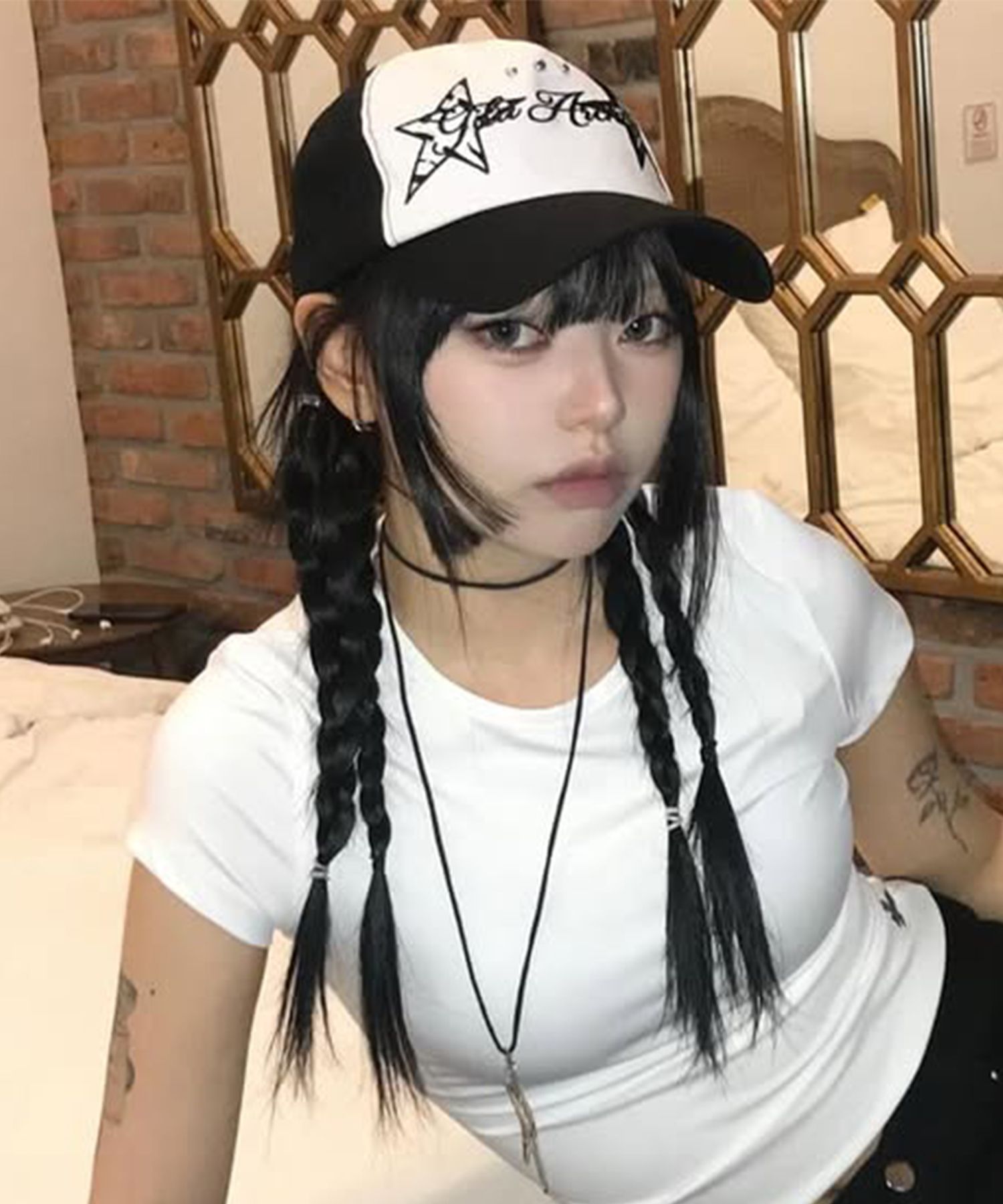 MUSINSA公式 | GILAARCHIVE ANIMAL STAR MESH CAP_BK