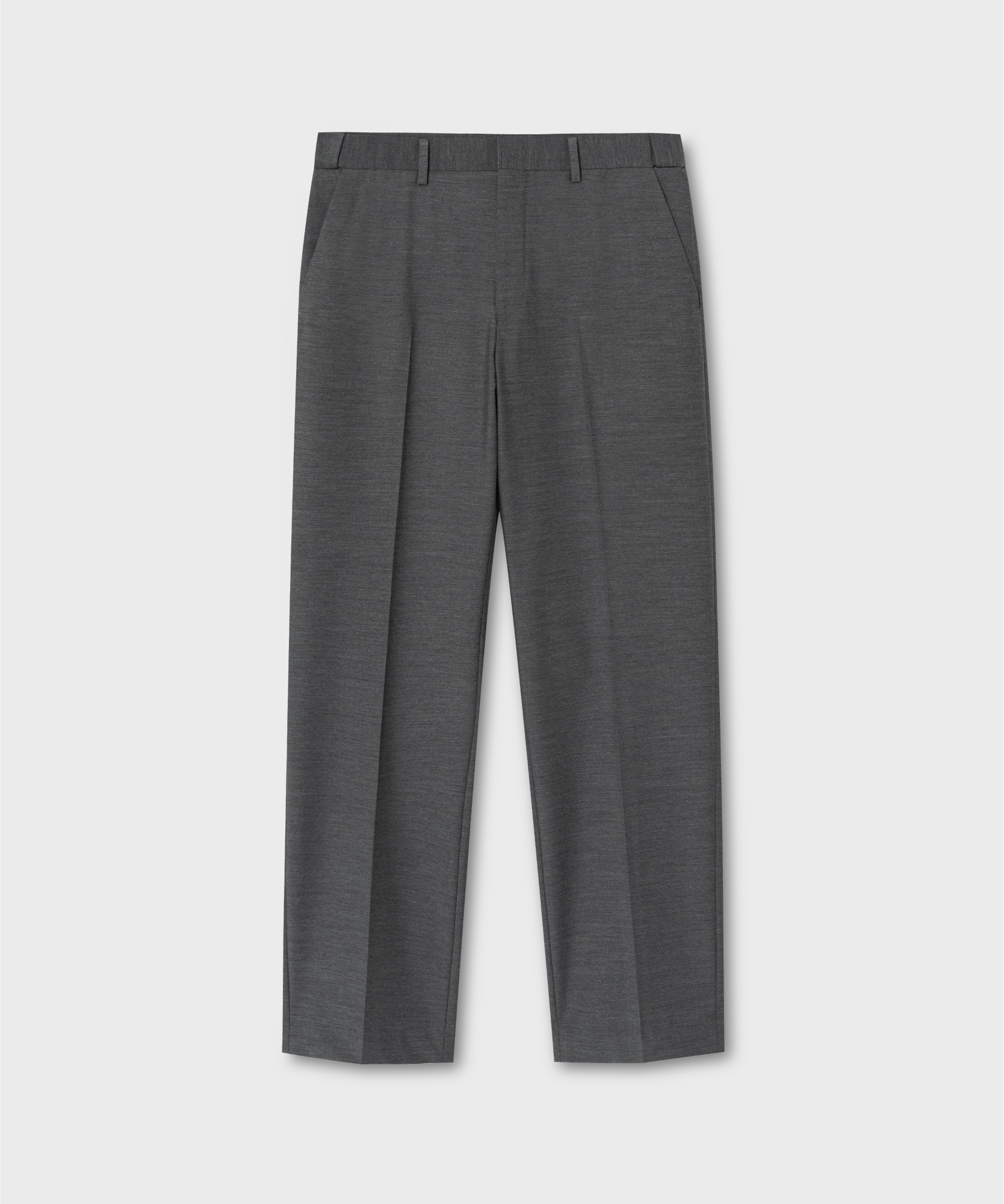 MUSINSA | NONBLANK High Cool Semi Wide Fit Slacks_MELANGE GREY