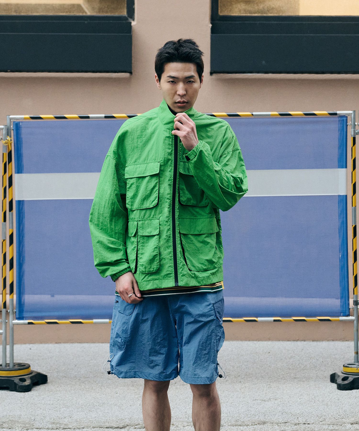 MUSINSA | NONTYPE LIGHT LUGGAGE JUMPER (GREEN)