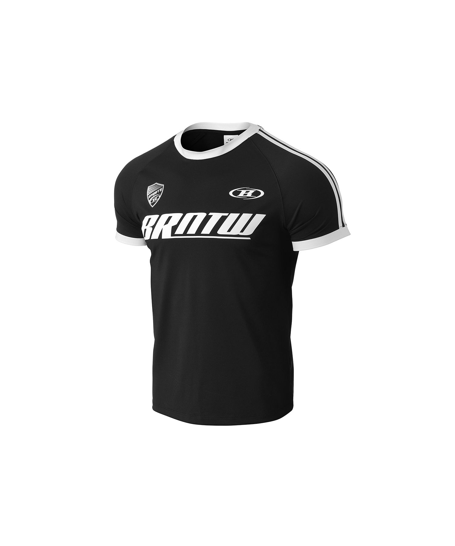 MUSINSA | BORN TO WIN BRNTW TRACK LINE T-SHIRTS [BLACK]