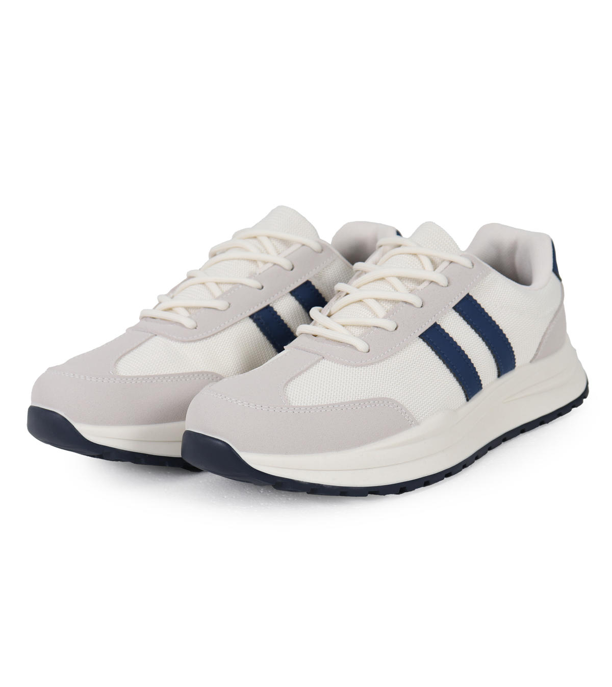 MUSINSA | BUTTON SEOUL Basic Line Soft Runner Sneakers (Cream Navy)