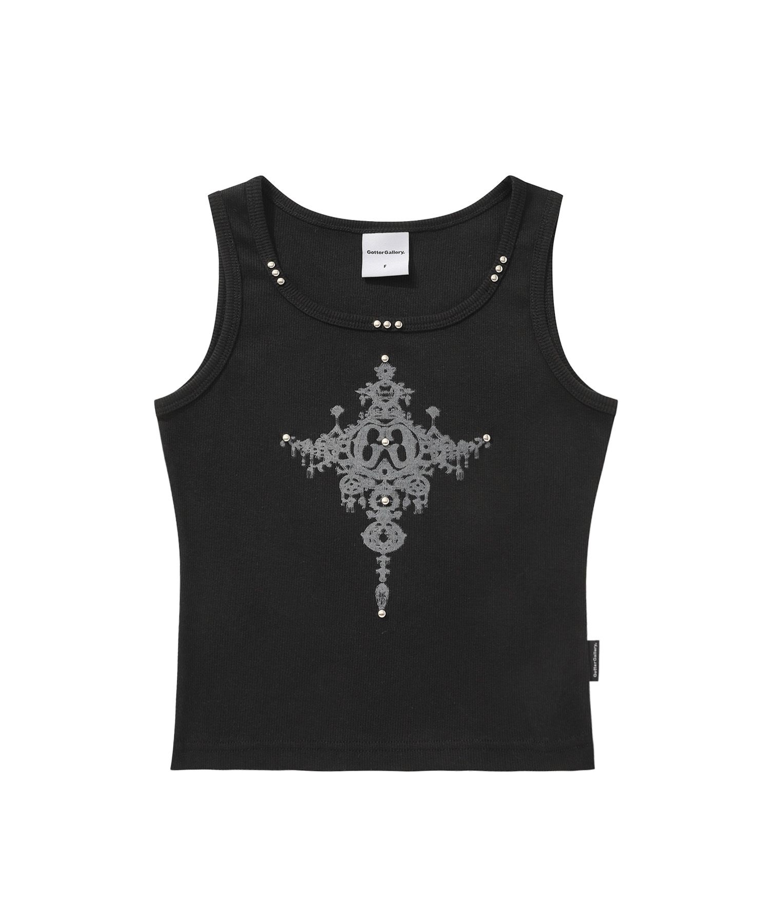 MUSINSA公式 | GOTTER GALLERY GOTH STUD SLEEVELESS_BK